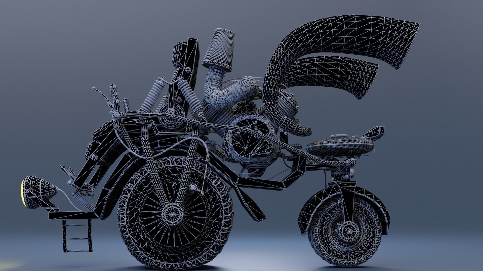 Fancy motorcycle free VR / AR / low-poly 3D model rigged | CGTrader