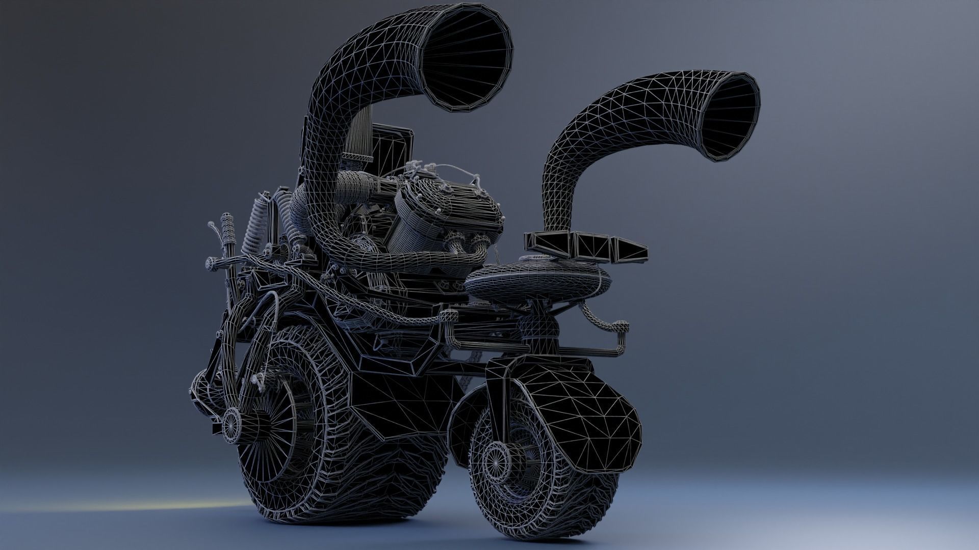 Fancy motorcycle free VR / AR / low-poly 3D model rigged | CGTrader