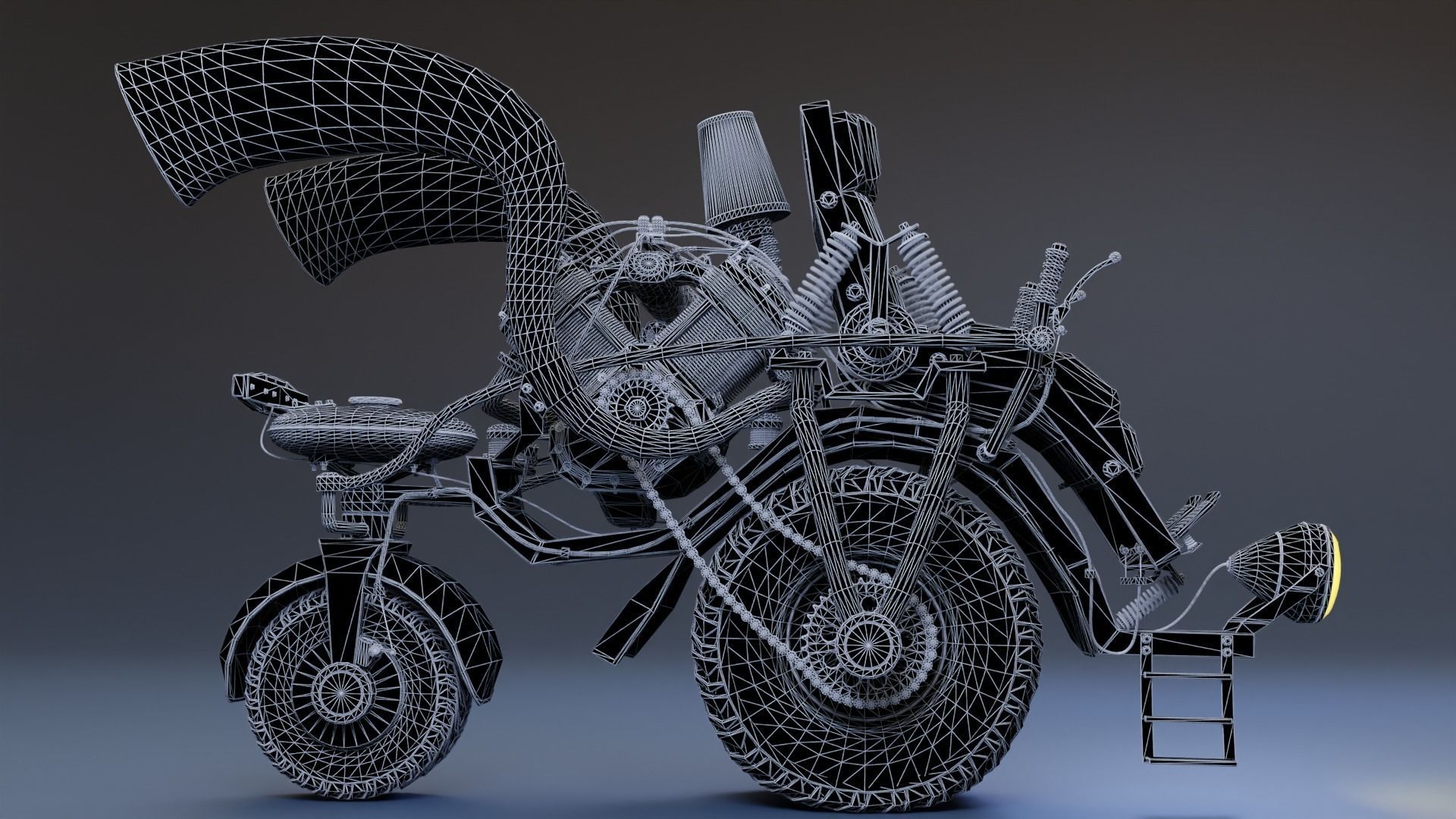 Fancy motorcycle free VR / AR / low-poly 3D model rigged | CGTrader