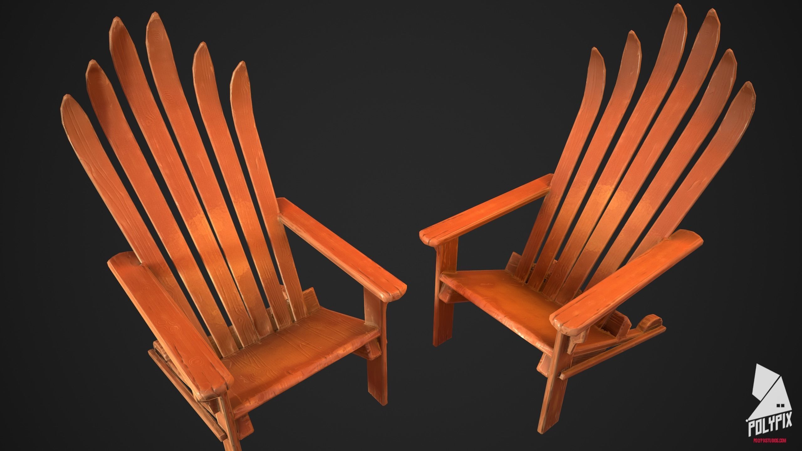3D model Recliner Wood Chair VR / AR / low-poly | CGTrader