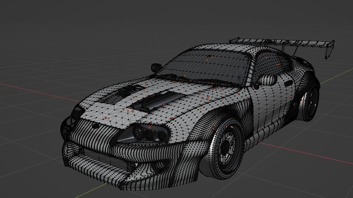 Supra Mk4 wide body JDM 3D model rigged | CGTrader