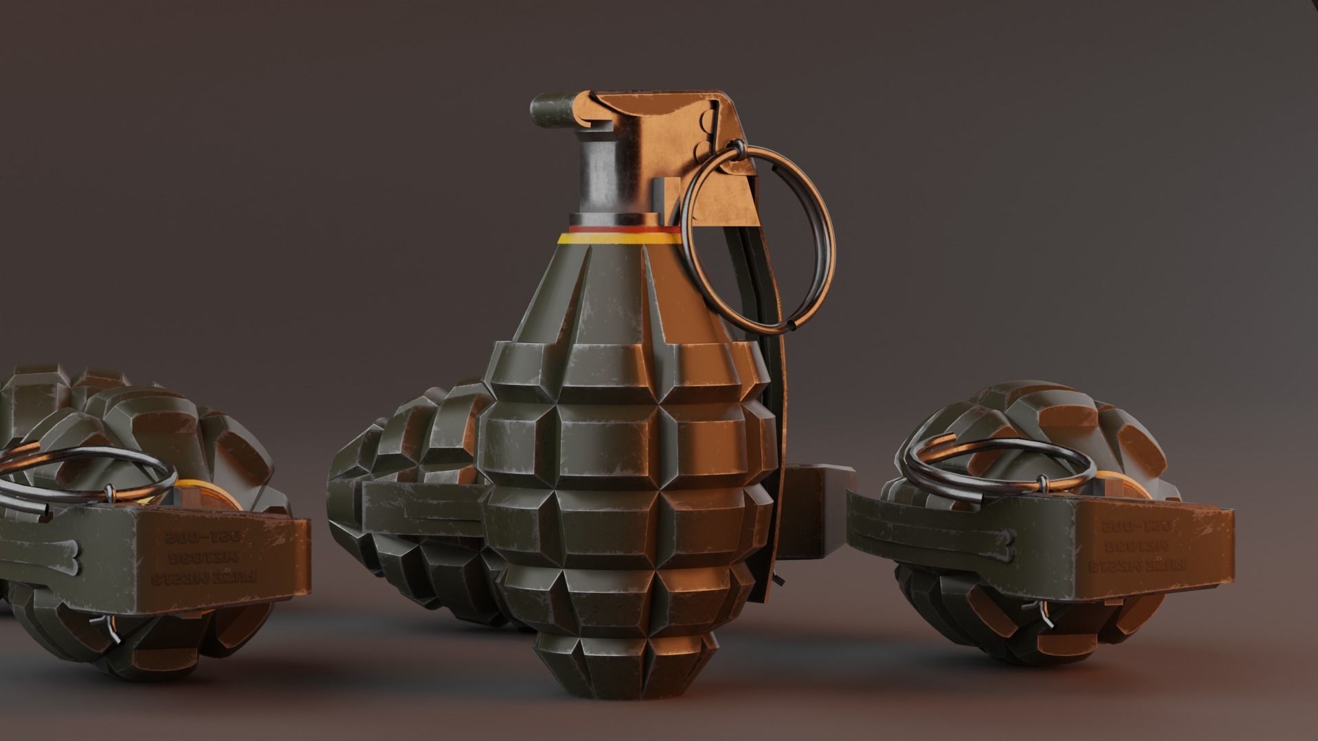3D model Grenade launcher VR / AR / low-poly | CGTrader