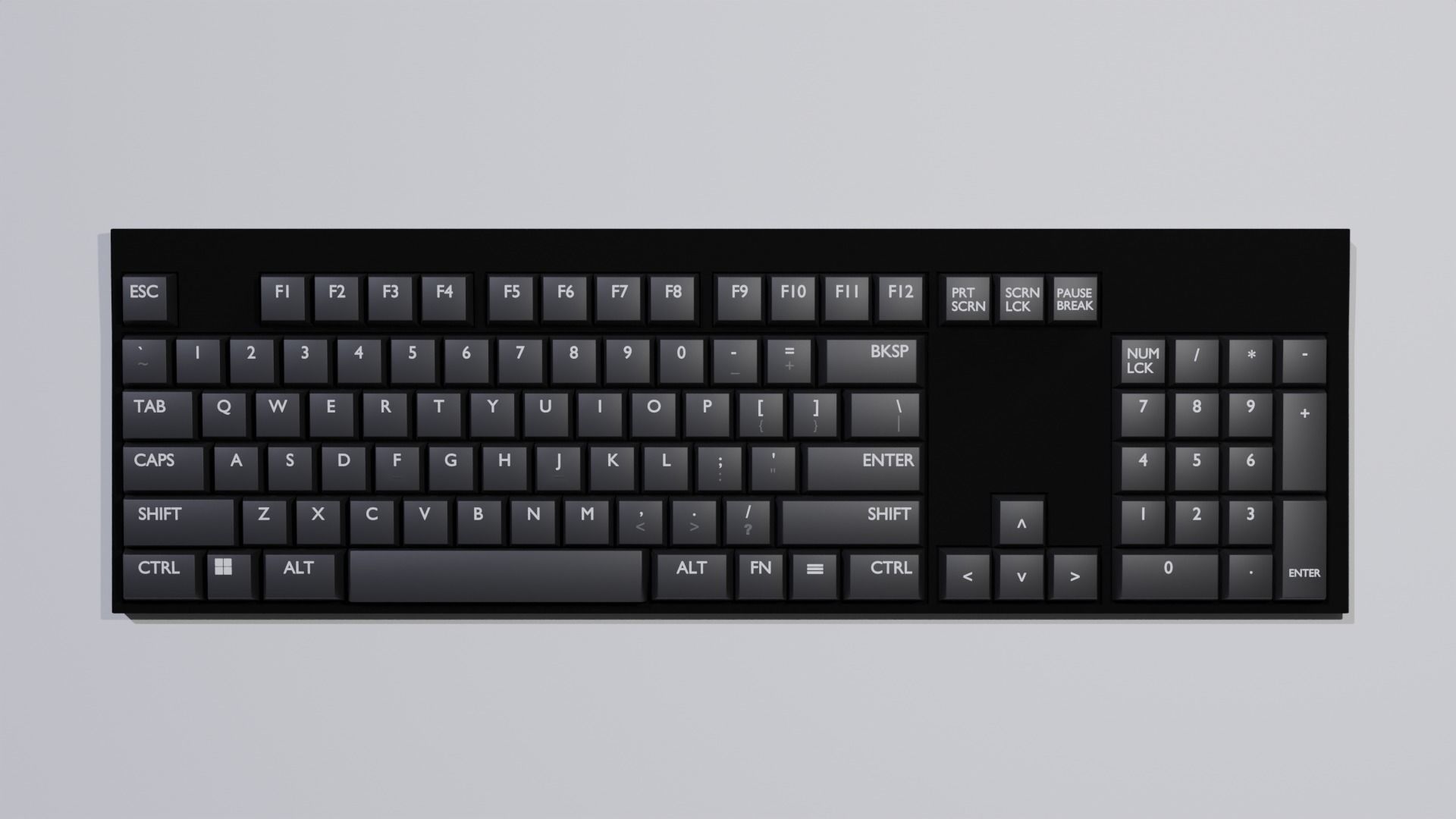 Simple QWERTY Keyboard free 3D model | CGTrader