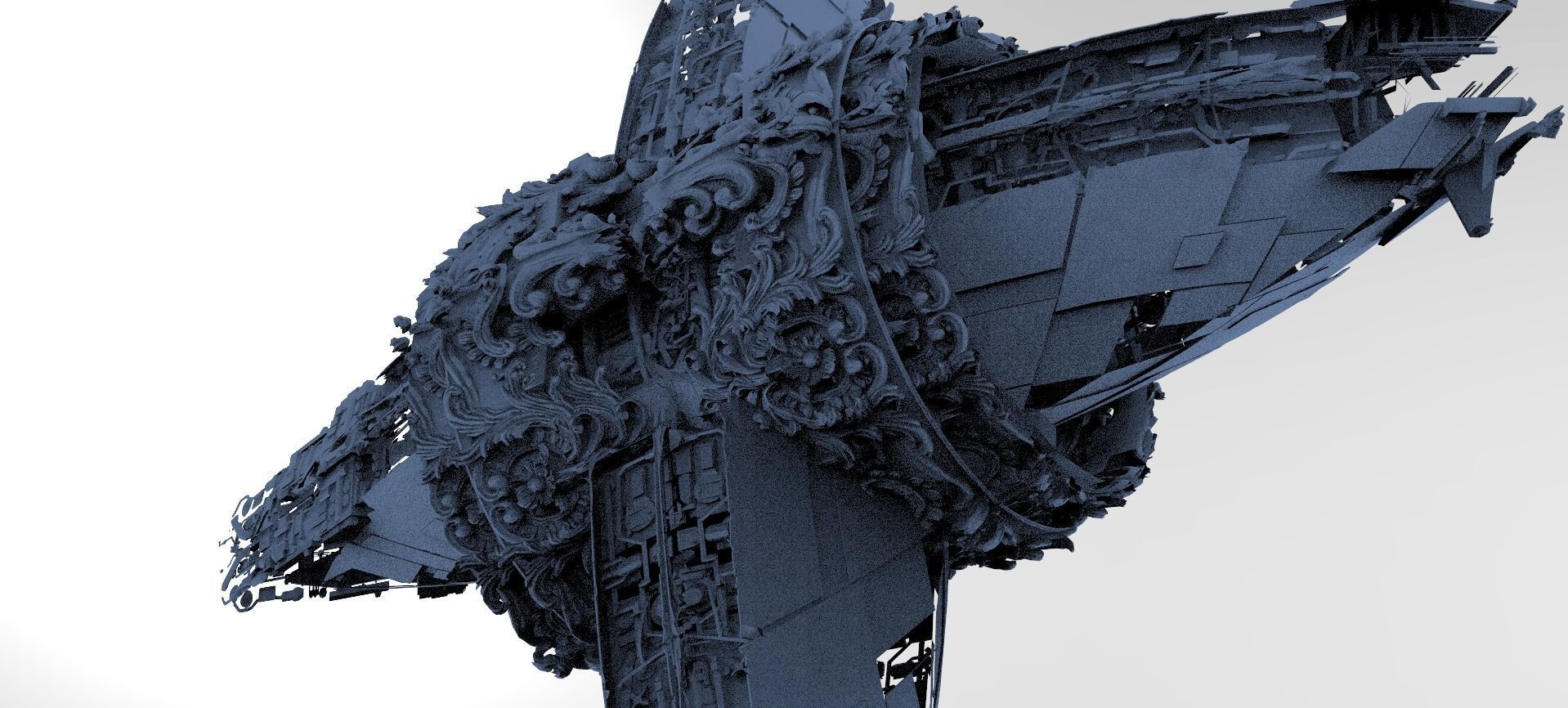 Ocean Cyberpunk Atlantis Deep city ring 7 3D model | CGTrader