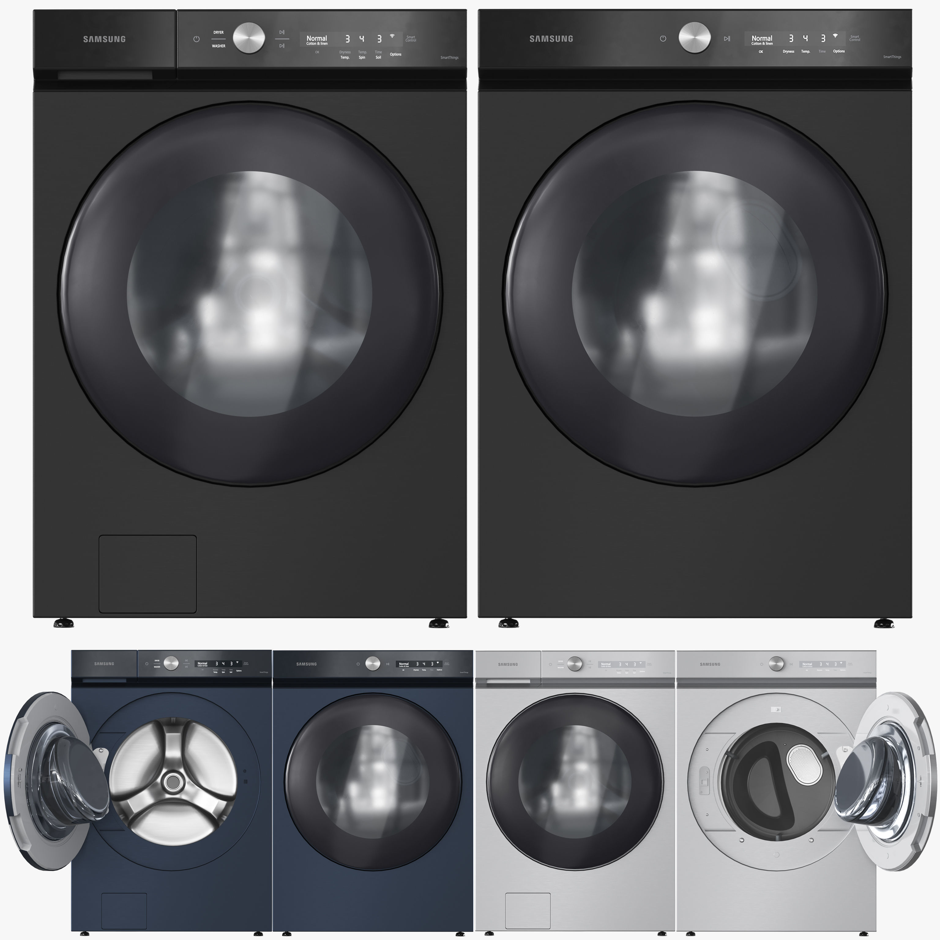 Samsung Washer and Dryer Set 01 3D model | CGTrader