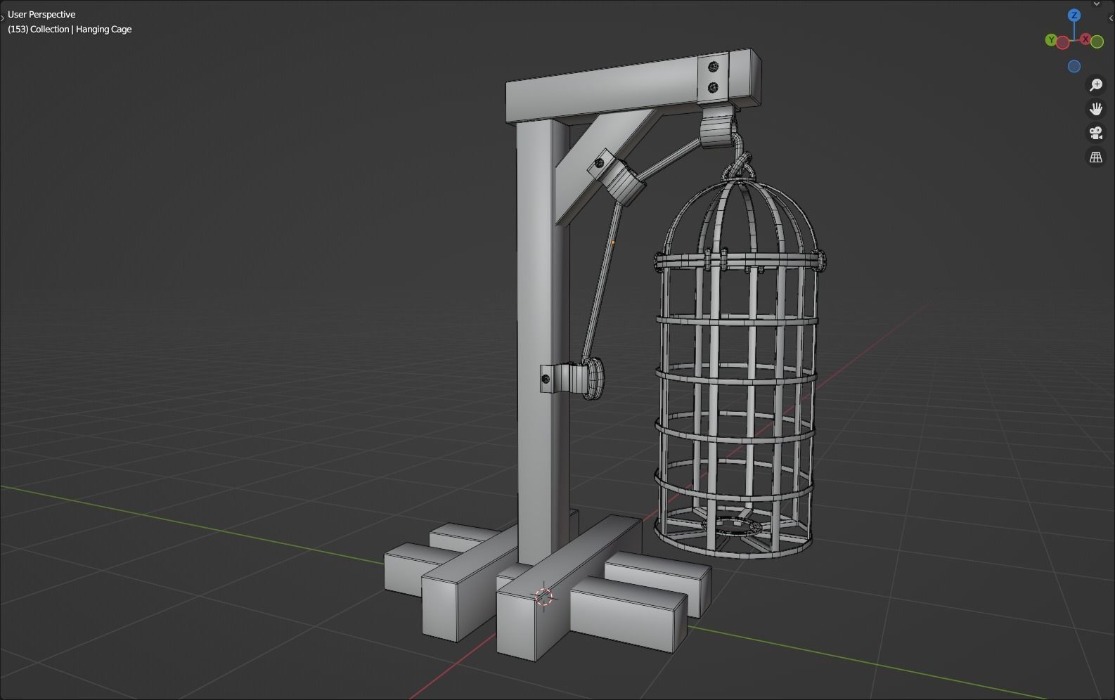 3D model Medieval Hanging Cage VR / AR / low-poly | CGTrader