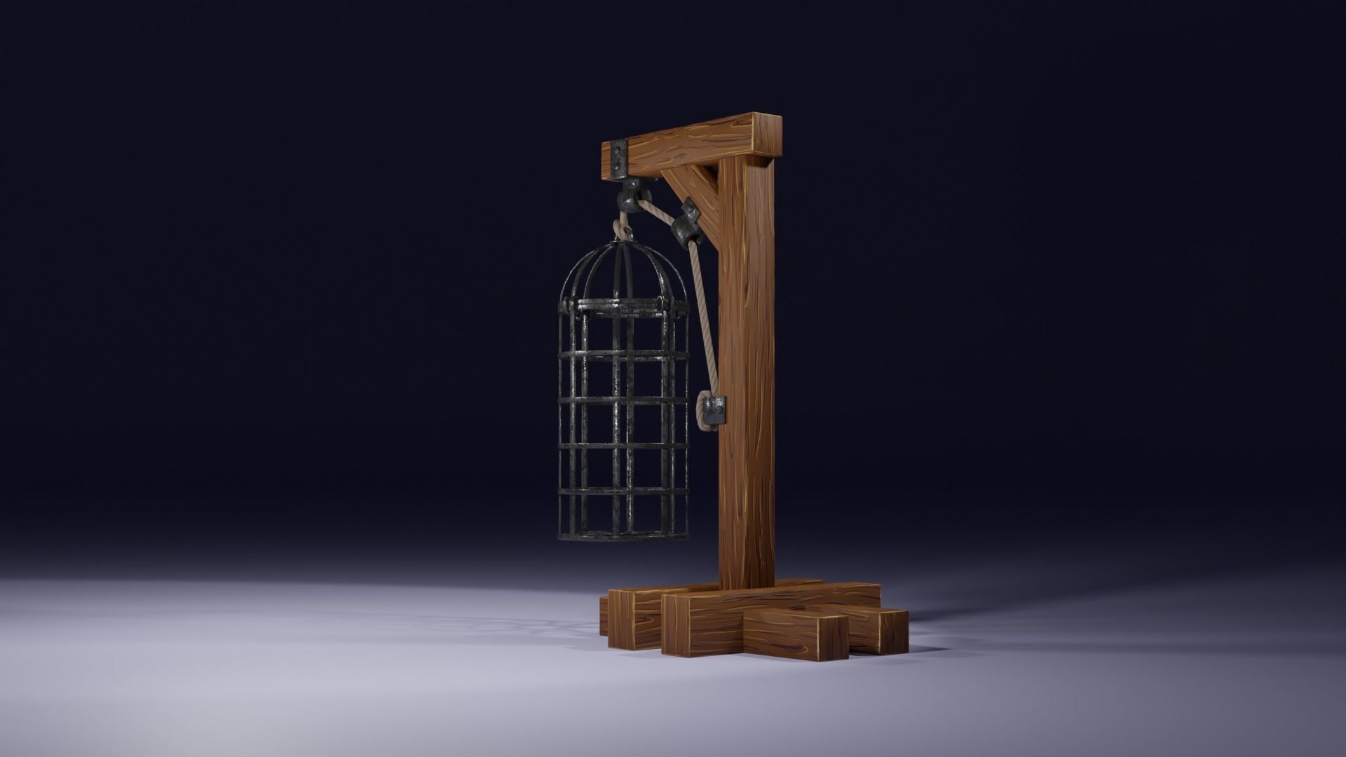 3D model Medieval Hanging Cage VR / AR / low-poly | CGTrader