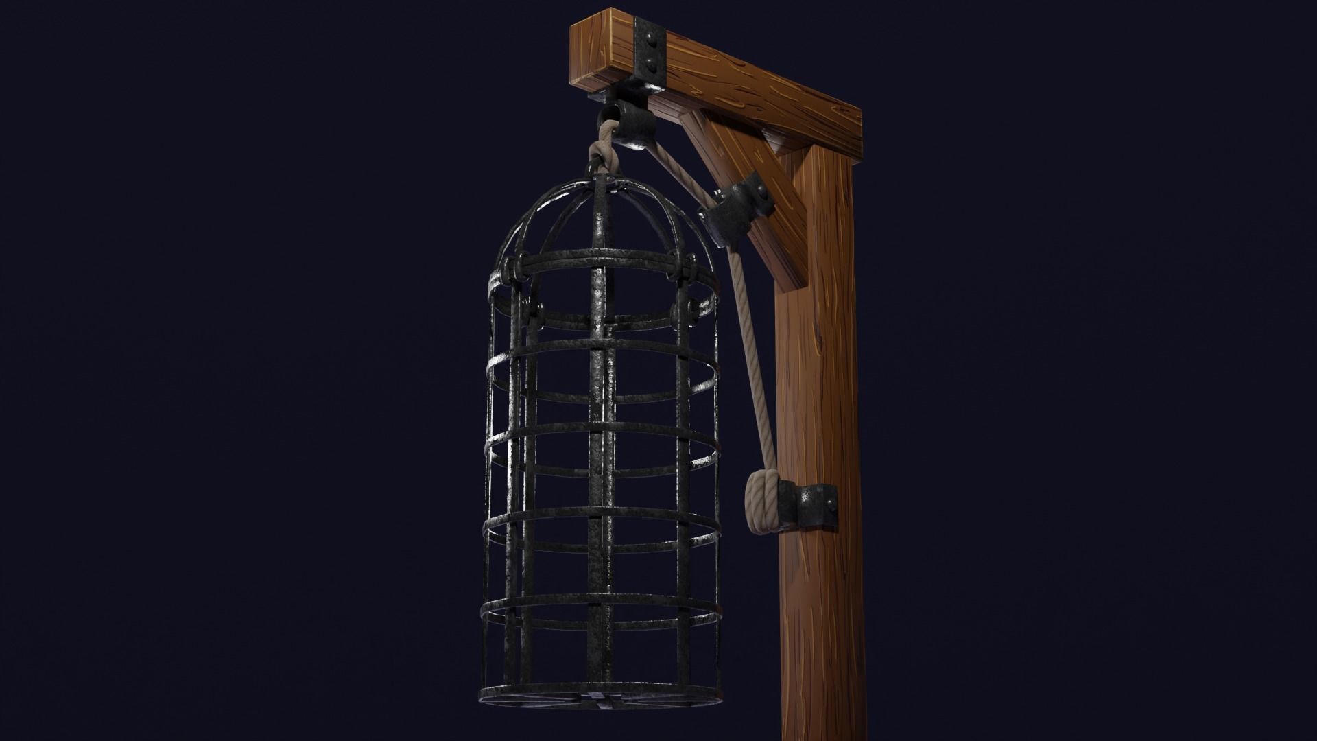 3D model Medieval Hanging Cage VR / AR / low-poly | CGTrader