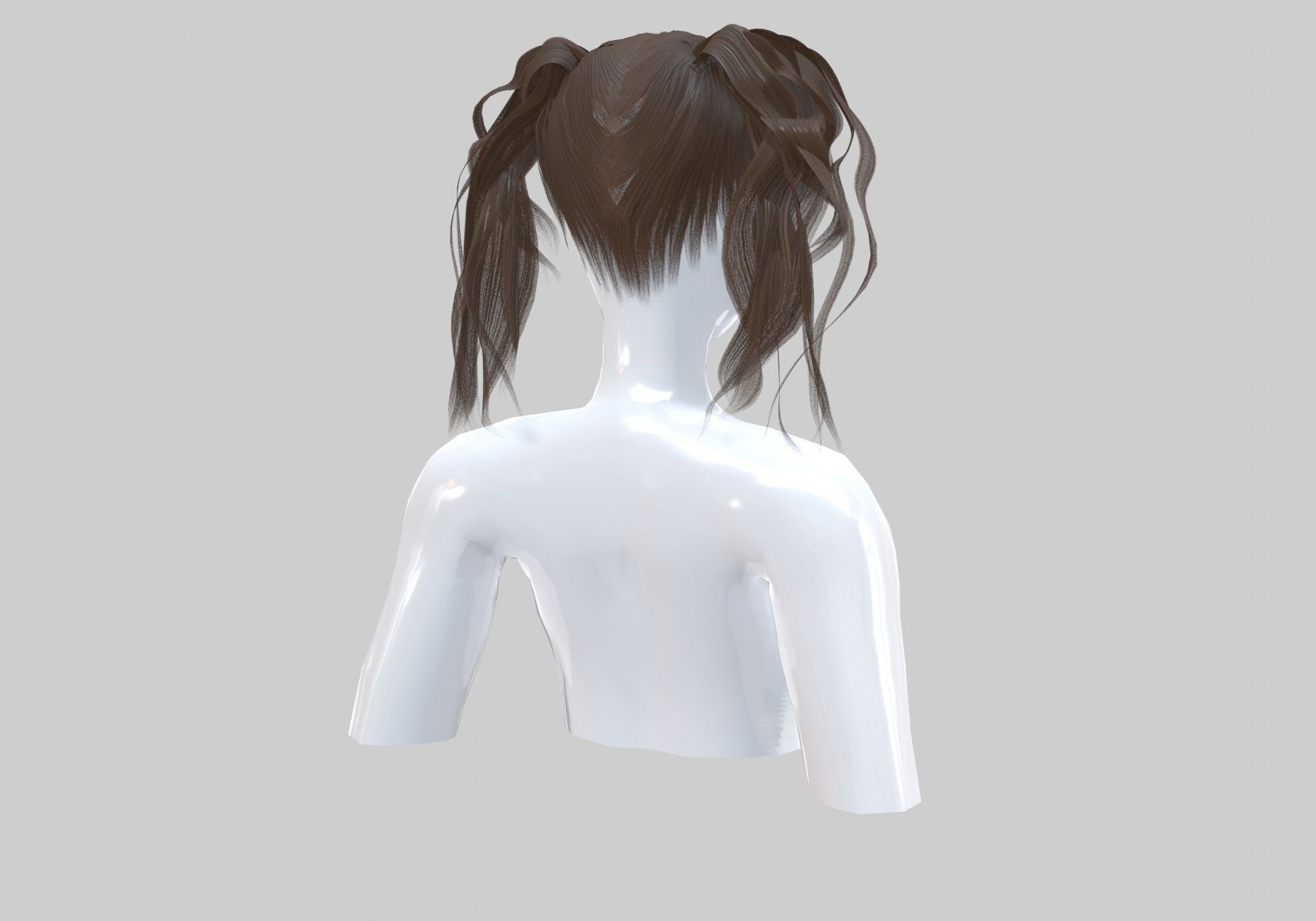 Two Pigtails Hairstyle 3D model | CGTrader