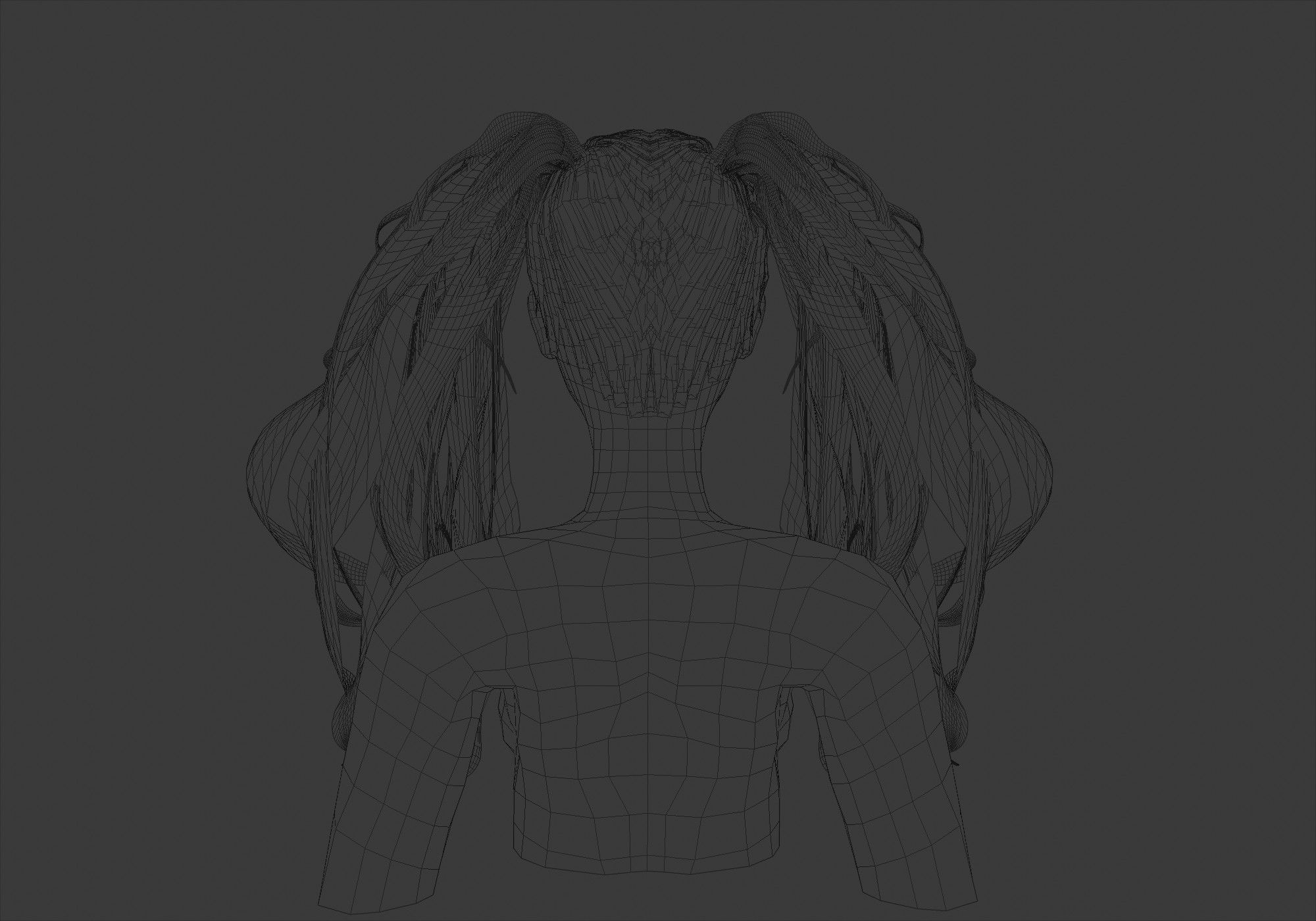 Pigtails Two Hairstyle 3D model | CGTrader