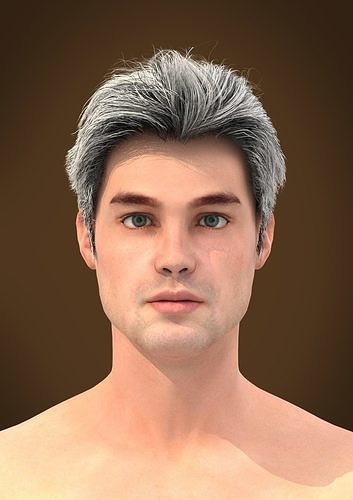 Men hair 019-MV2 for Thomas-MV2 3D model from Clo3D Software 3D model ...