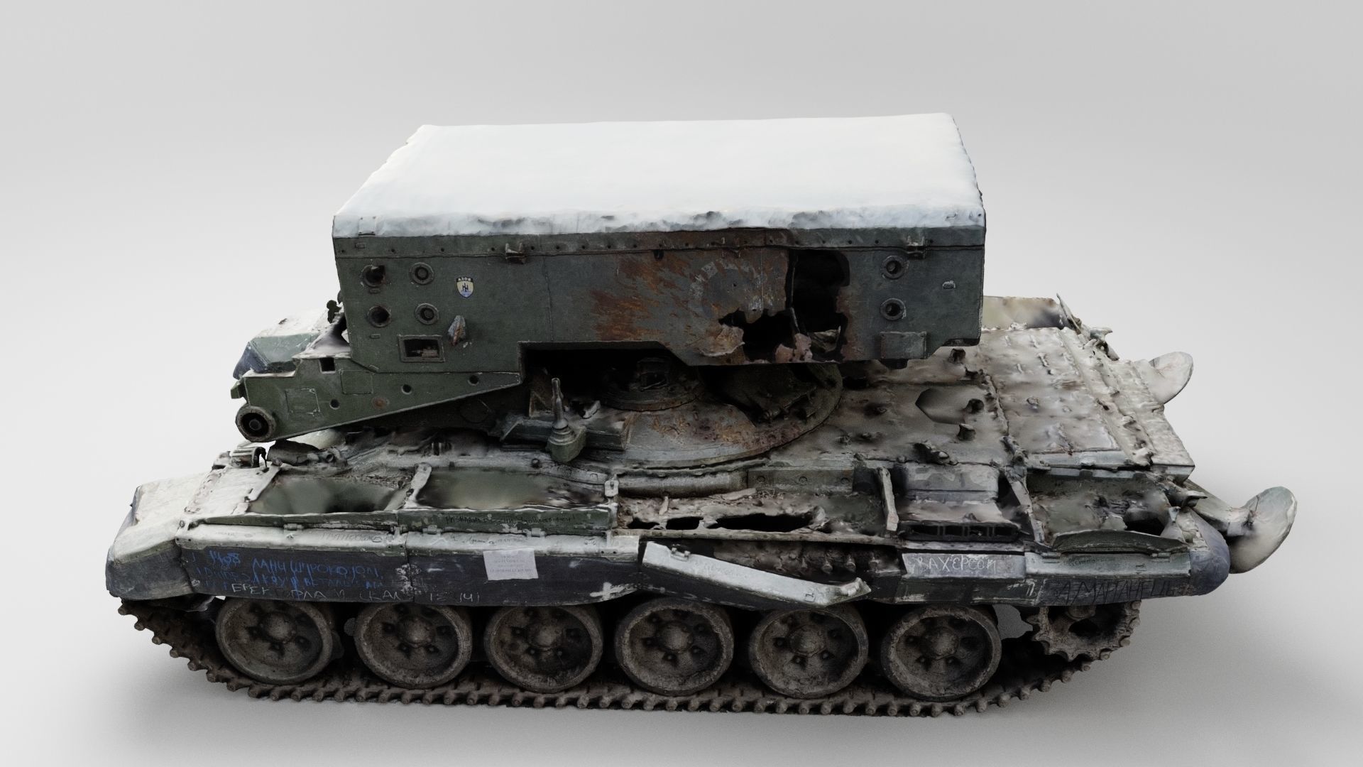 Russian TOS-1 Buratino TOS-1A Solntsepyok destroyed by Ukraine 3D model ...