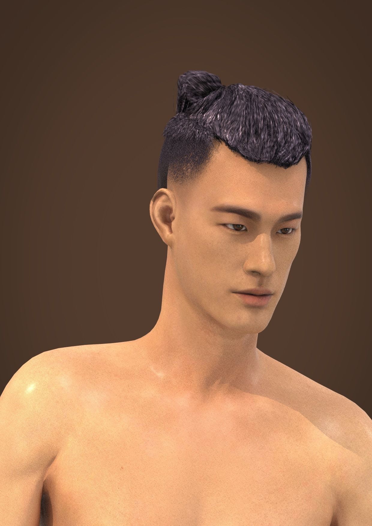 Men hair 020-MV2 for Jinho-MV2 3D model from Clo3D Software 3D model ...