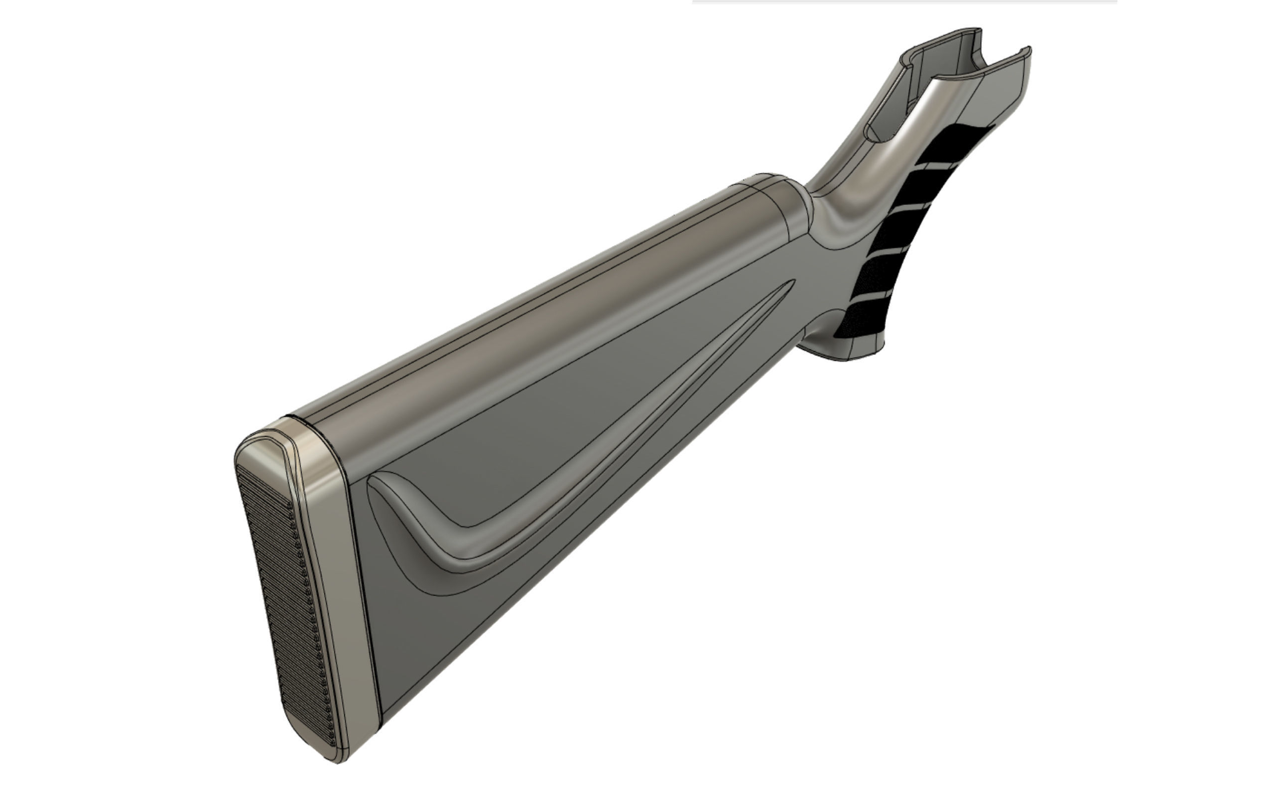 Rifle stock CAD 3D model | CGTrader