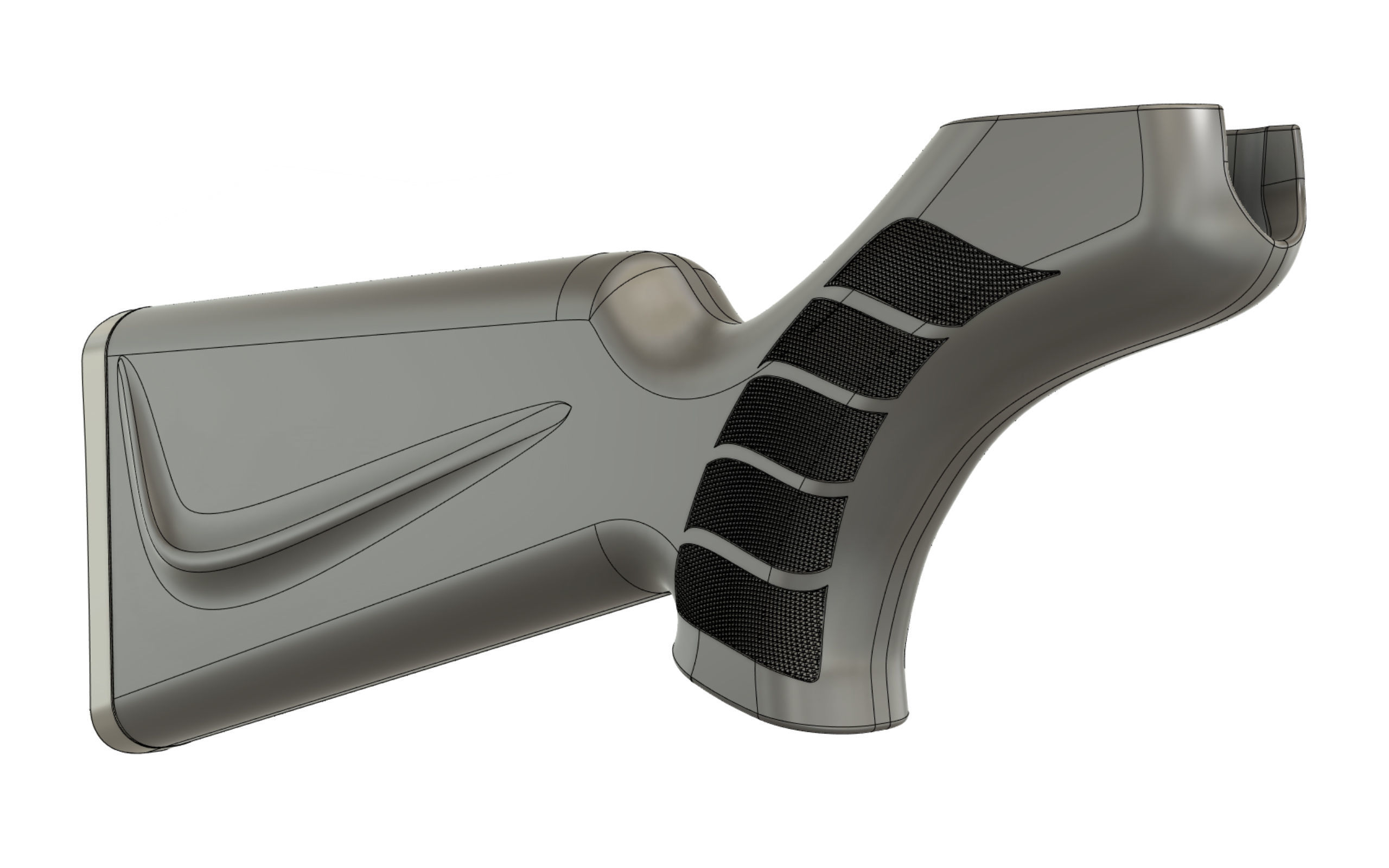 Rifle stock CAD 3D model | CGTrader