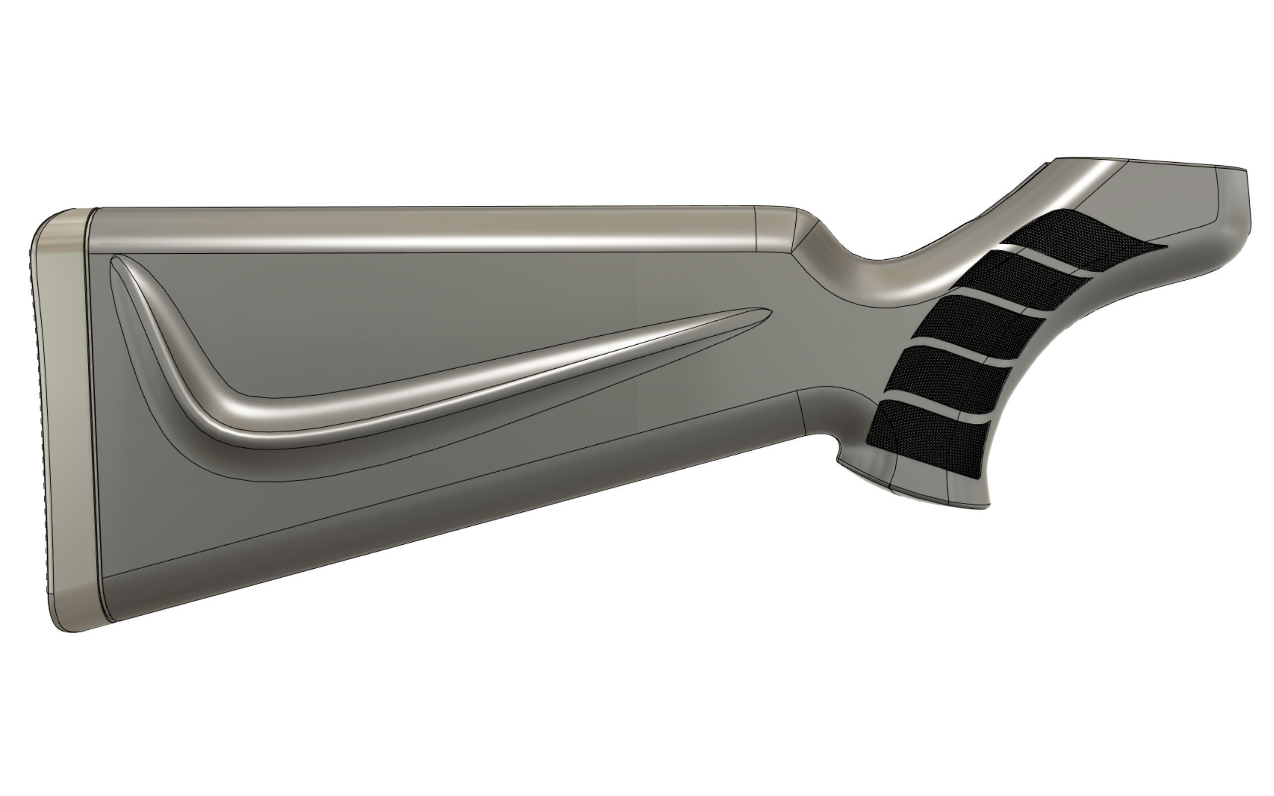 Rifle stock CAD 3D model | CGTrader