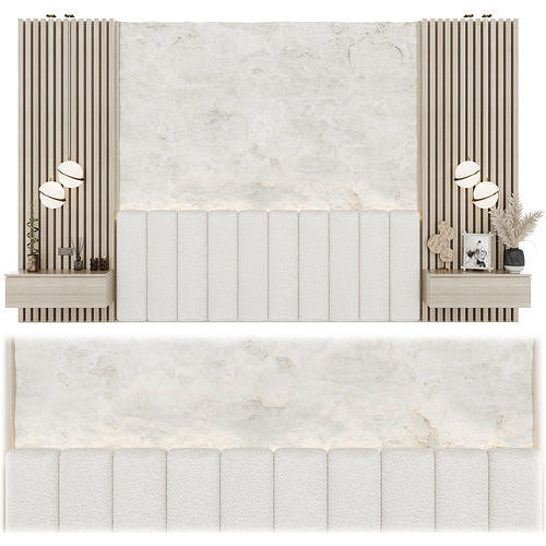Headboard for decorating the bedroom 3D model | CGTrader
