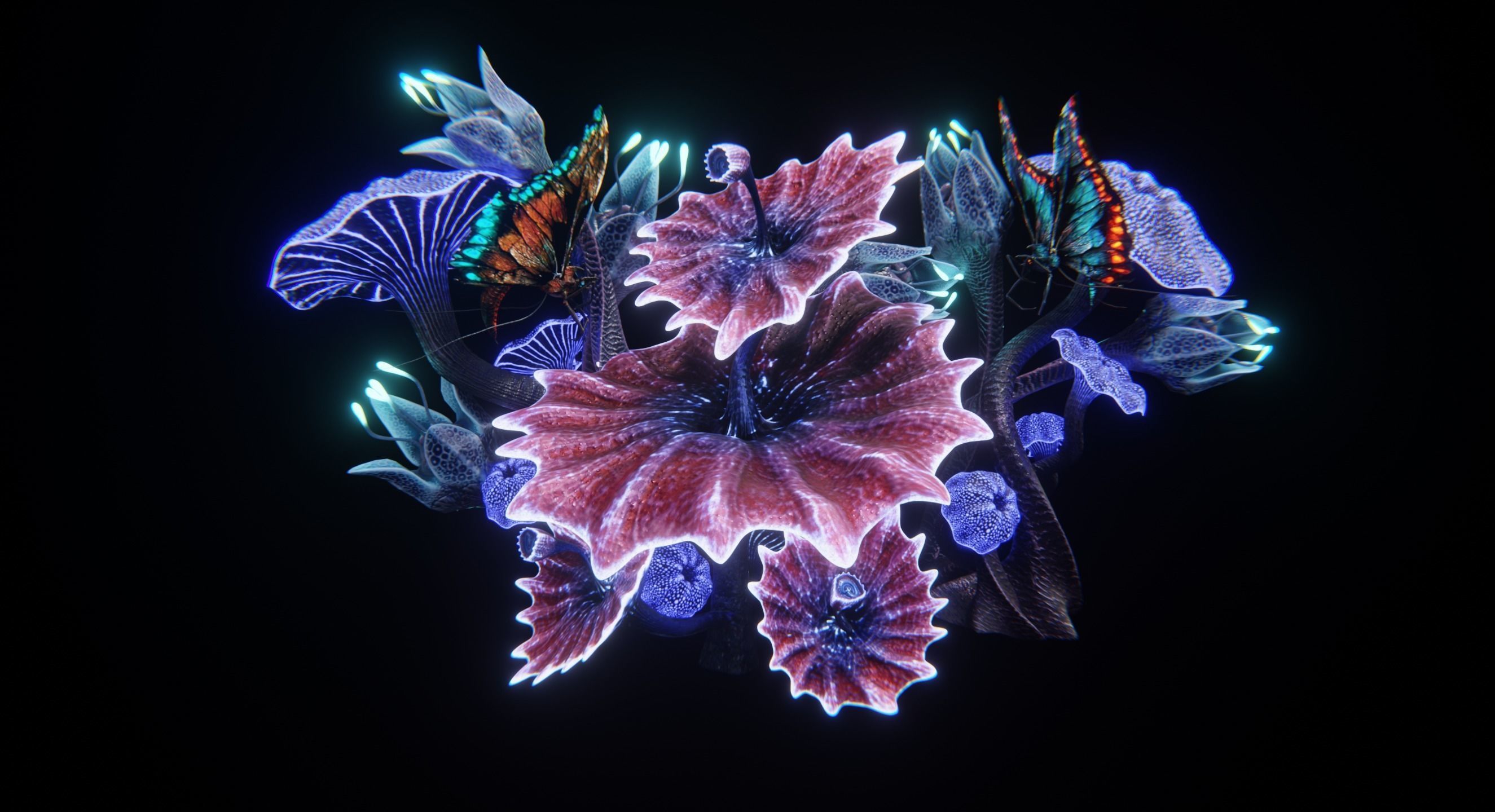 3D Model Collection Alien Garden VR / AR / low-poly | CGTrader