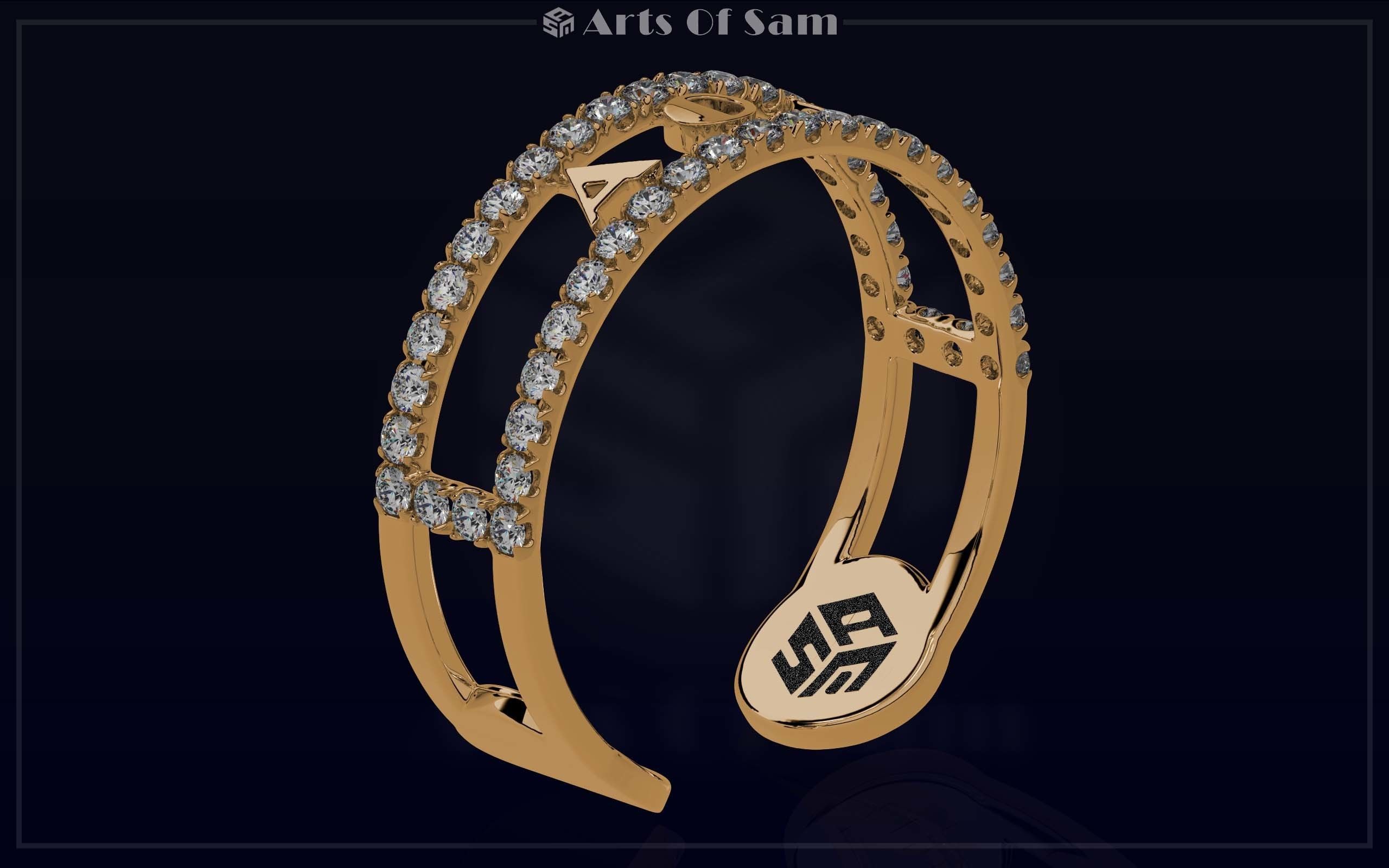 AOS Logo Ring free 3D model 3D printable | CGTrader