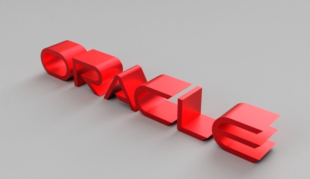 Oracle logo 3D model | CGTrader
