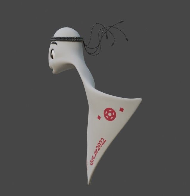Laeeb World Cup Qatar 2022 Mascot 3D model animated rigged | CGTrader