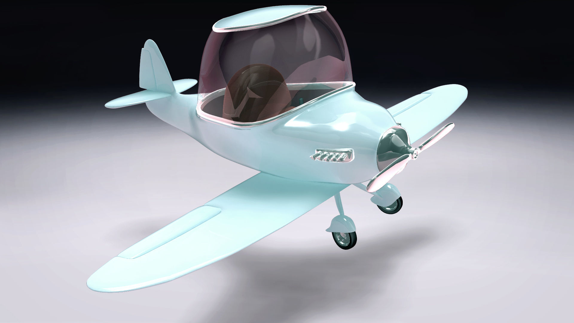 Airplane cartoon style 3D model | CGTrader