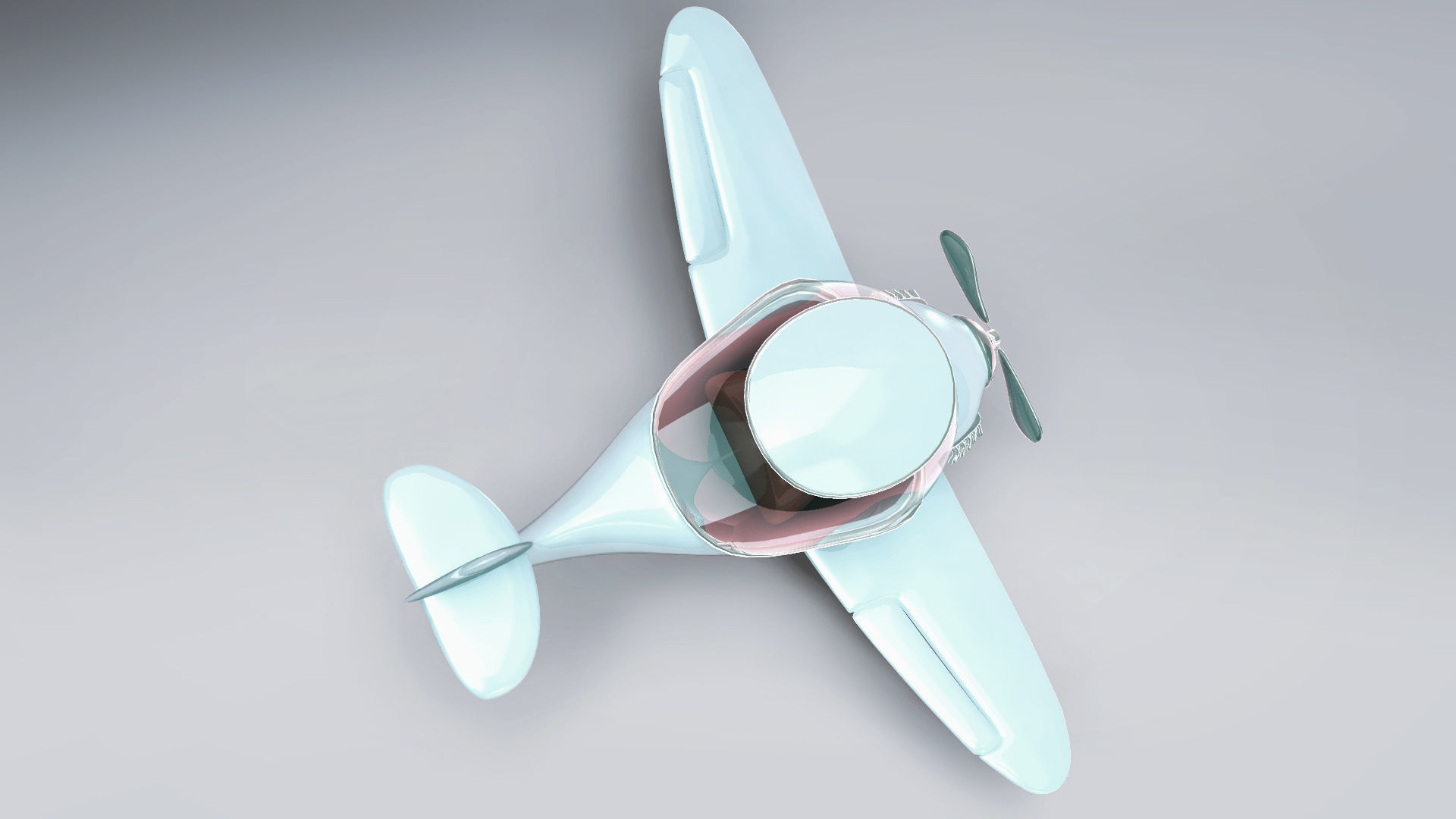 Airplane cartoon style 3D model | CGTrader