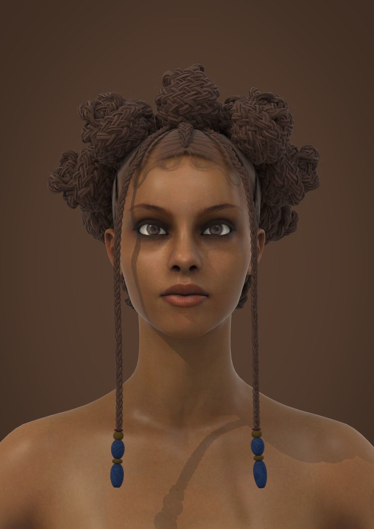 Long hair 030-FV2 for Grace-FV2 3D model from 3DClo Software 3D model ...