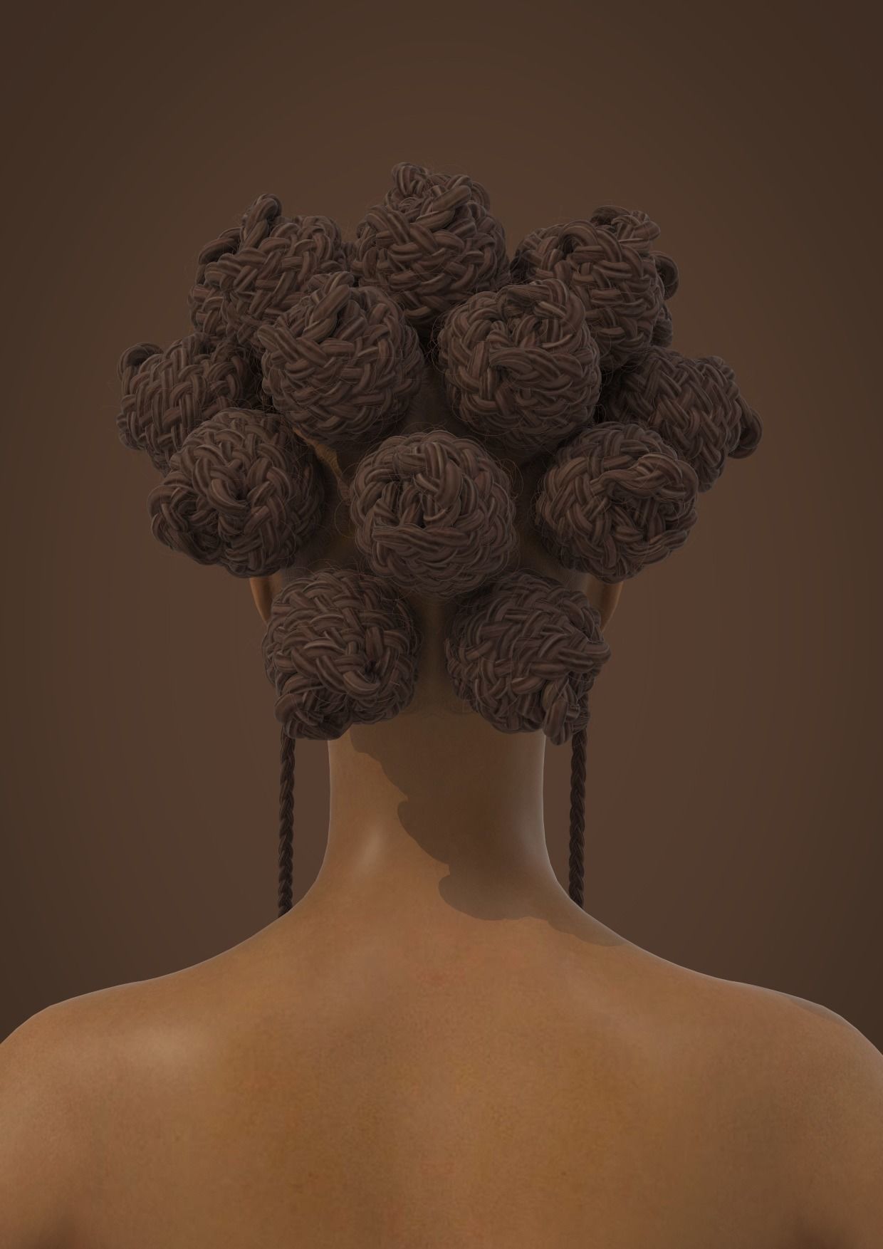 Long hair 030-FV2 for Grace-FV2 3D model from 3DClo Software 3D model ...