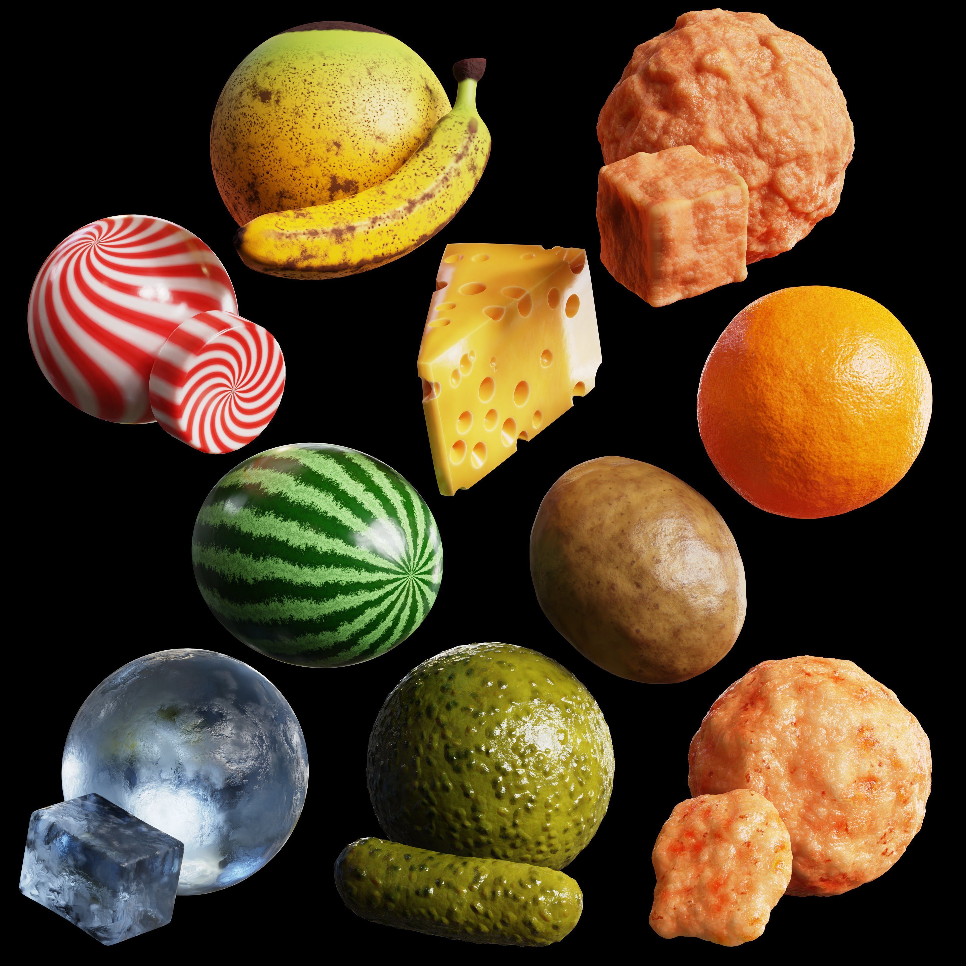 Blender Procedural Food Pack 1 Texture | CGTrader
