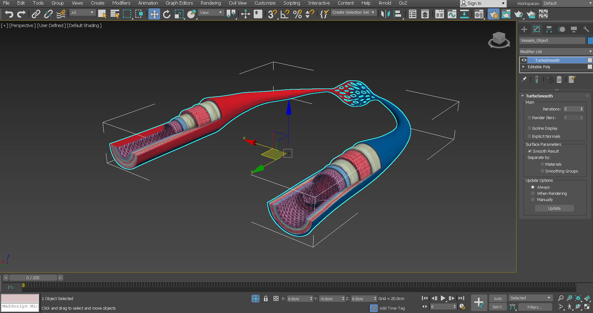 3D model Blood Vessels - Vein and Artery VR / AR / low-poly | CGTrader