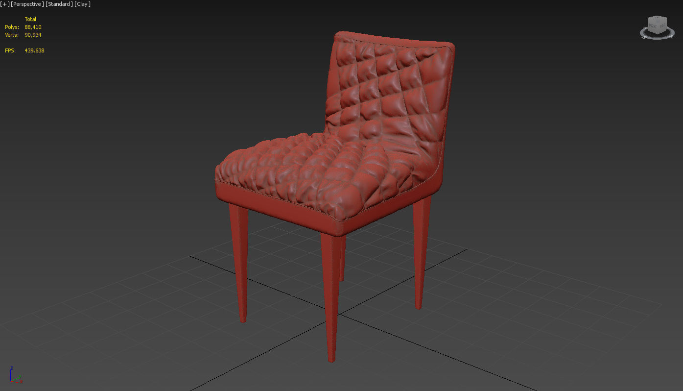 Modern Puff Chair for Dining Room free 3D model | CGTrader