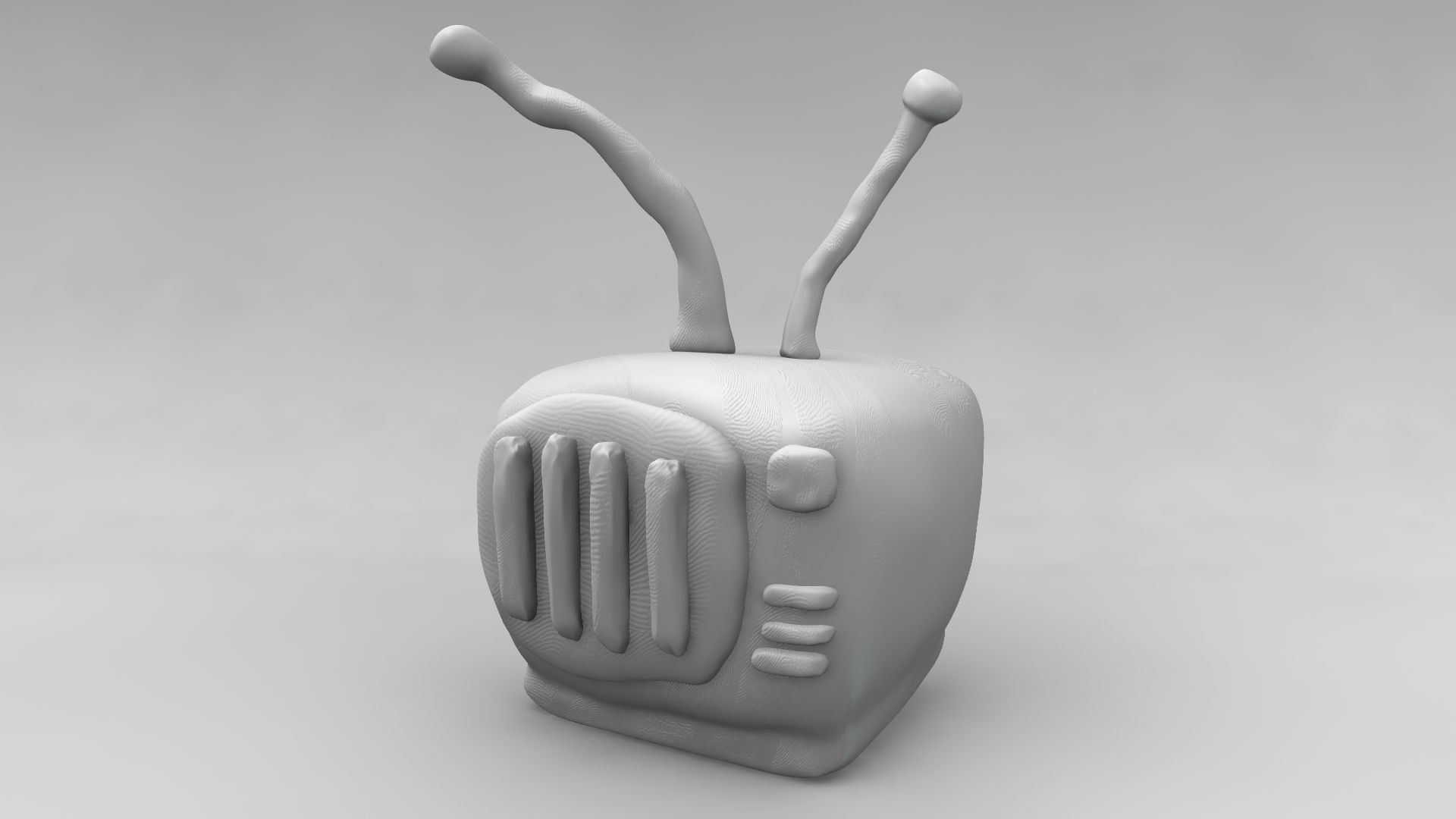 Plasticine TV 3D model | CGTrader