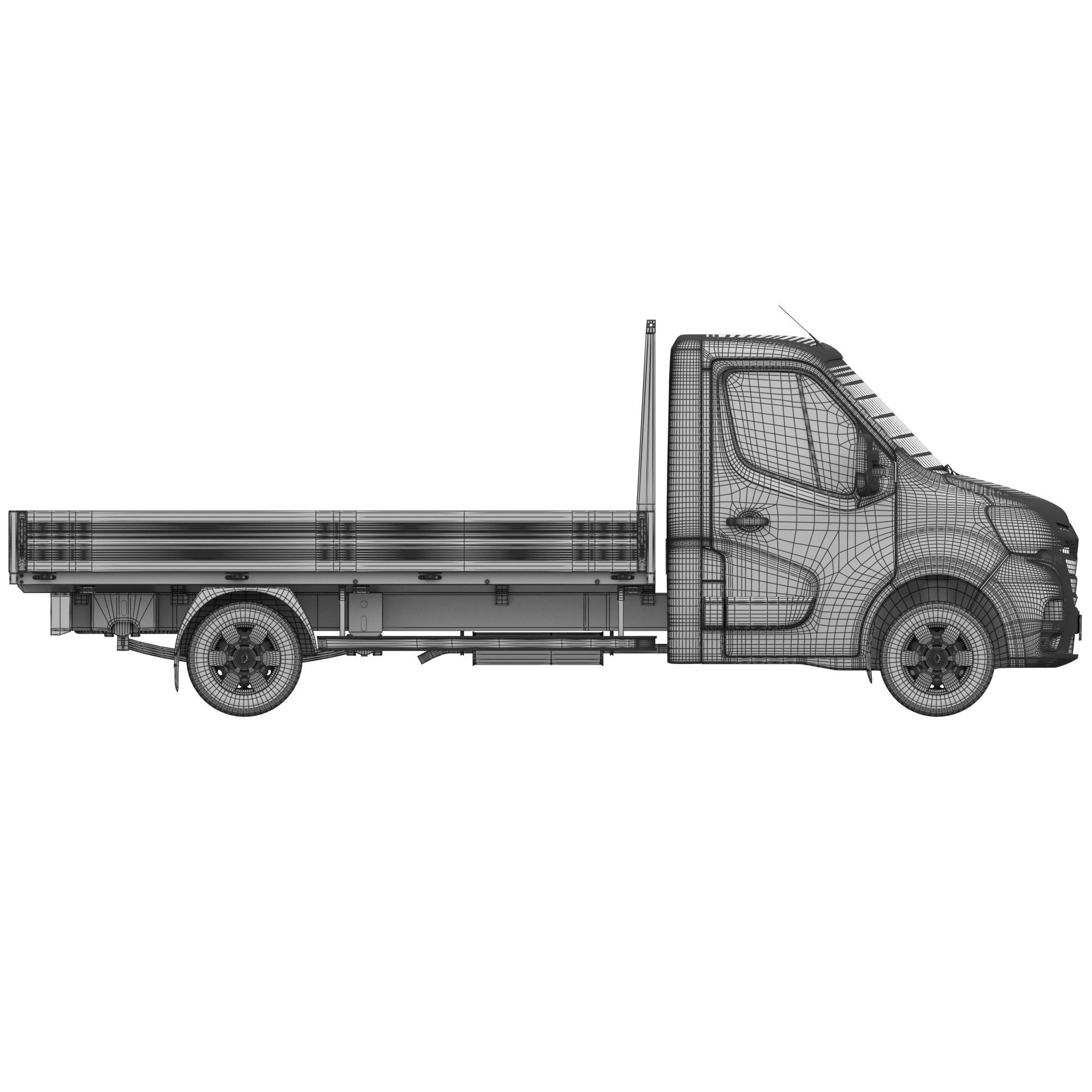Renault Master 2020 FWD Flatbed L3H1 3D model | CGTrader