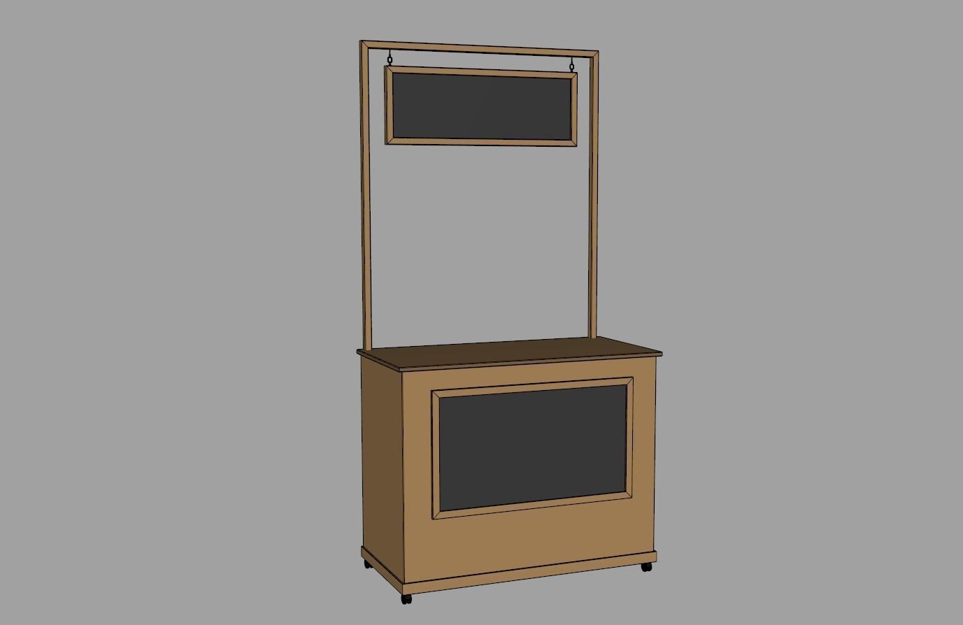 Wooden Small Booth 3D model | CGTrader