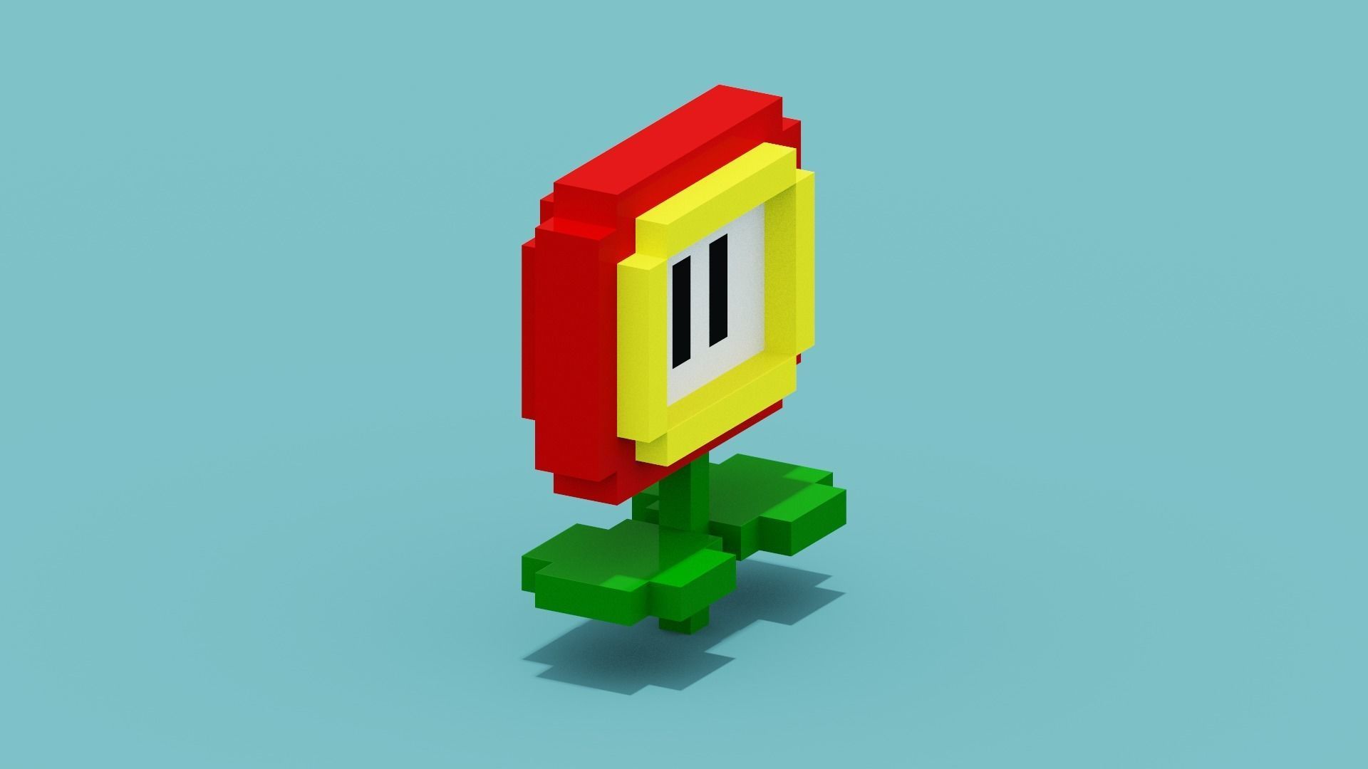 3D model Voxel Super Mario Fire Flower VR / AR / low-poly | CGTrader
