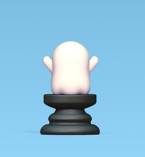 Halloween Chess - Ghost 3D model 3D printable | CGTrader