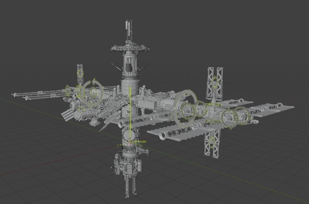 Space station 3D model rigged | CGTrader