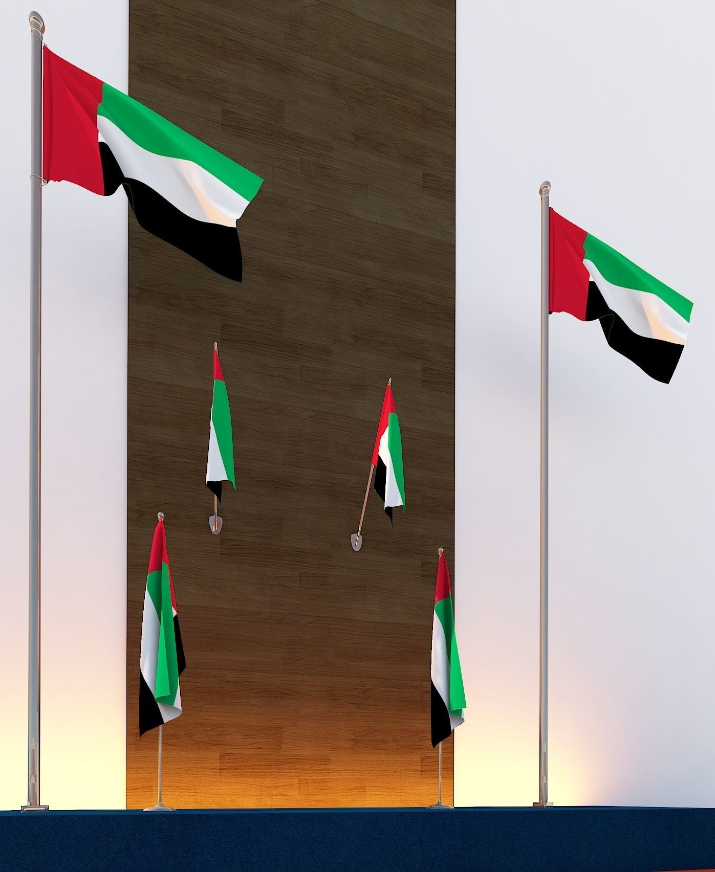 3D model UAE Flag VR / AR / low-poly | CGTrader