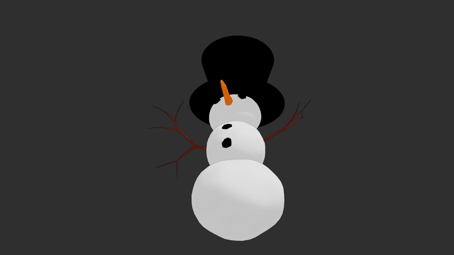 Christmas Snowman Lowpoly 3D model 3D model | CGTrader