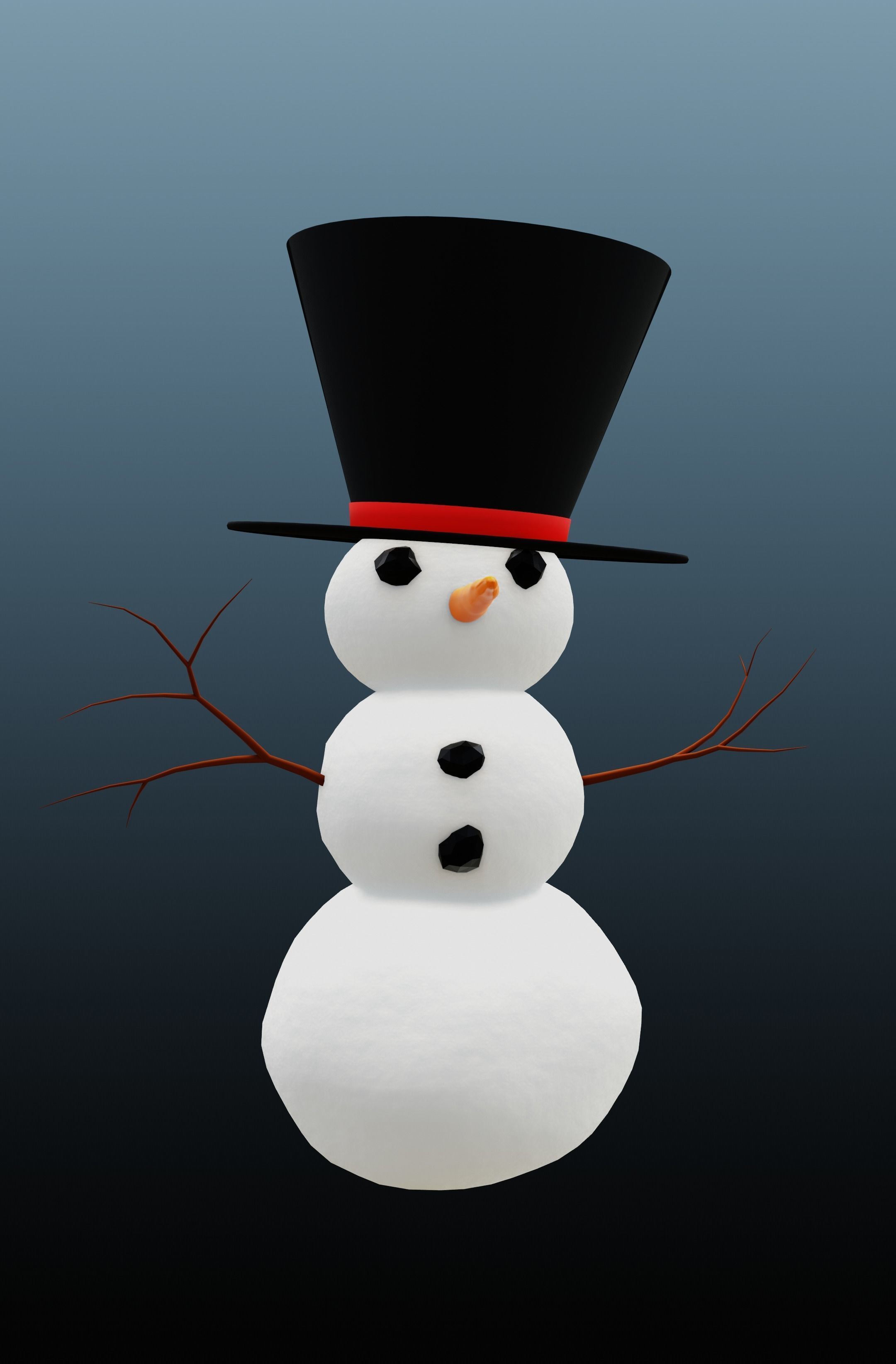 Christmas Snowman Lowpoly 3D model 3D model | CGTrader