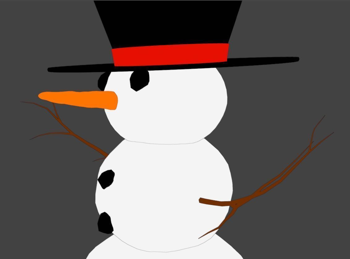 Christmas Snowman Lowpoly 3D model 3D model | CGTrader