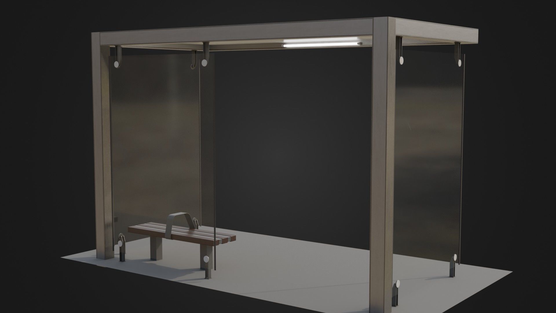 3D model Japanese Bus stop 02 VR / AR / low-poly | CGTrader