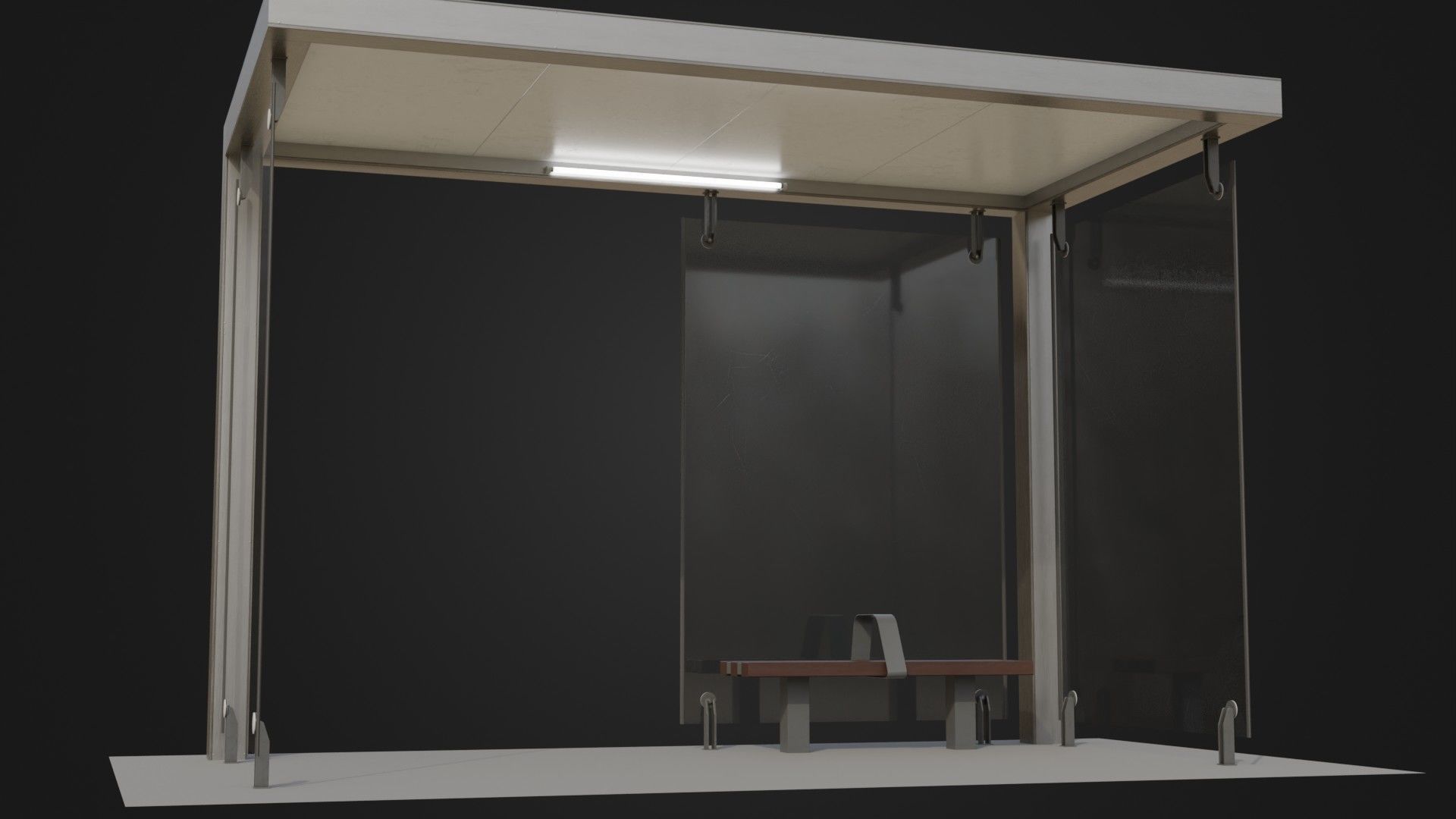 3D model Japanese Bus stop 02 VR / AR / low-poly | CGTrader