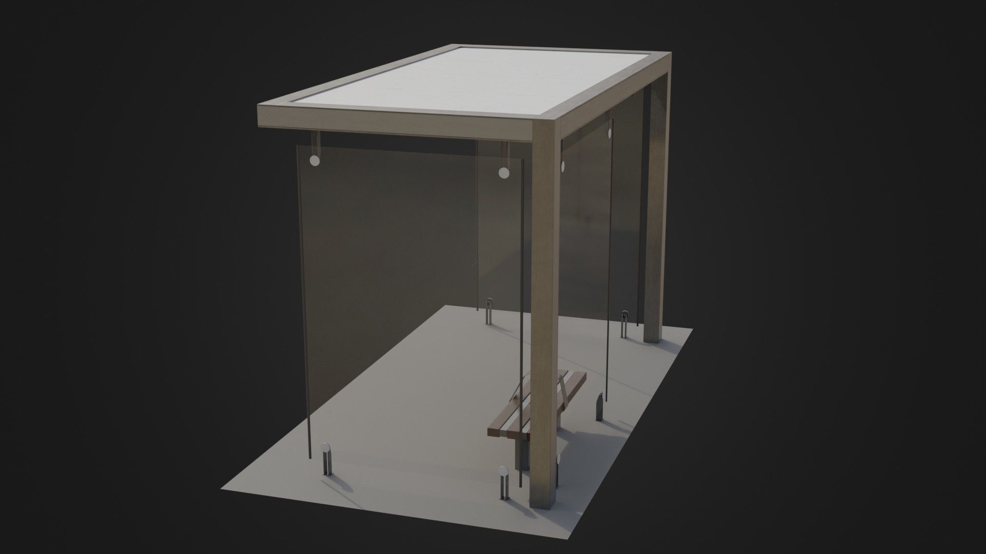 3D model Japanese Bus stop 02 VR / AR / low-poly | CGTrader