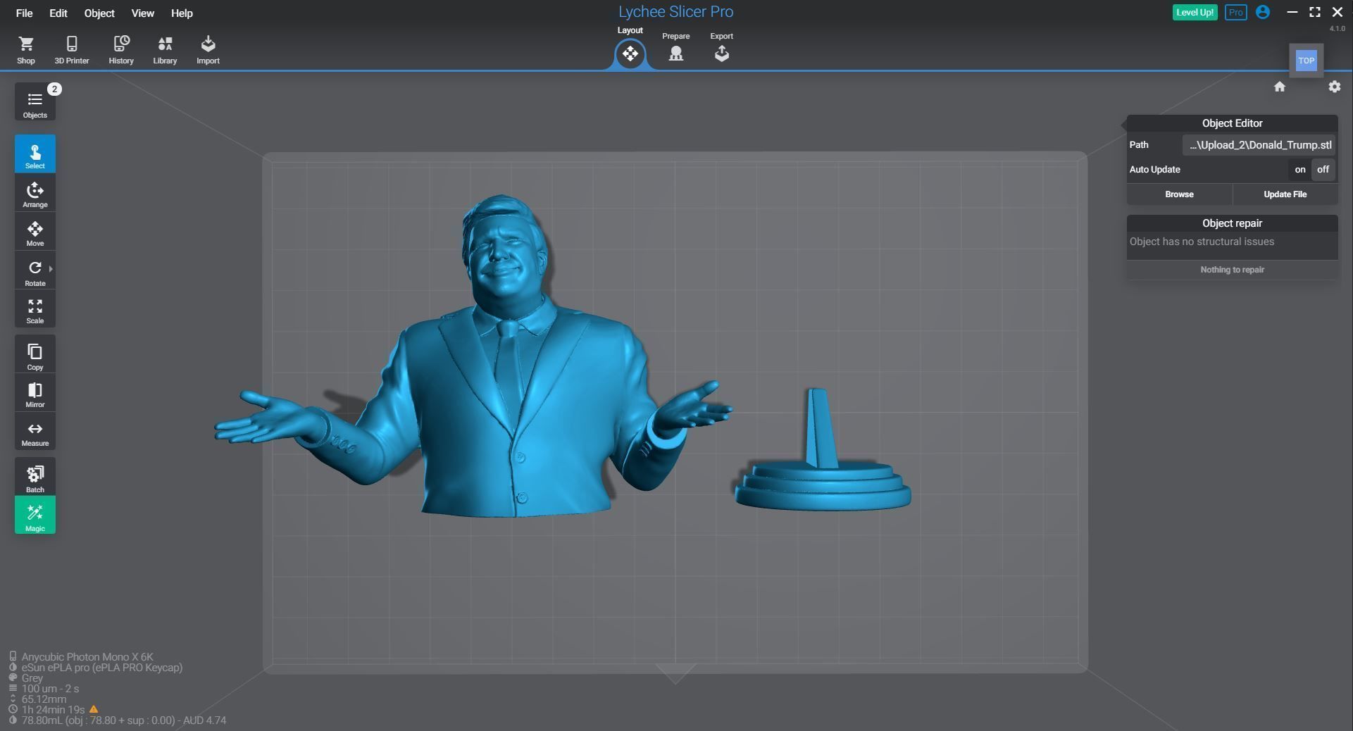 Donald Trump 3D Printable Bust 3D model 3D printable | CGTrader