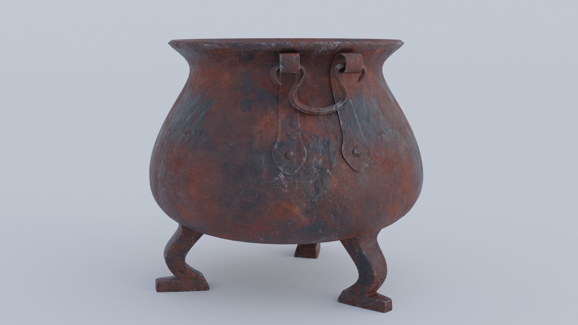 Forged Iron Cauldron with 4K Textures 3D model | CGTrader