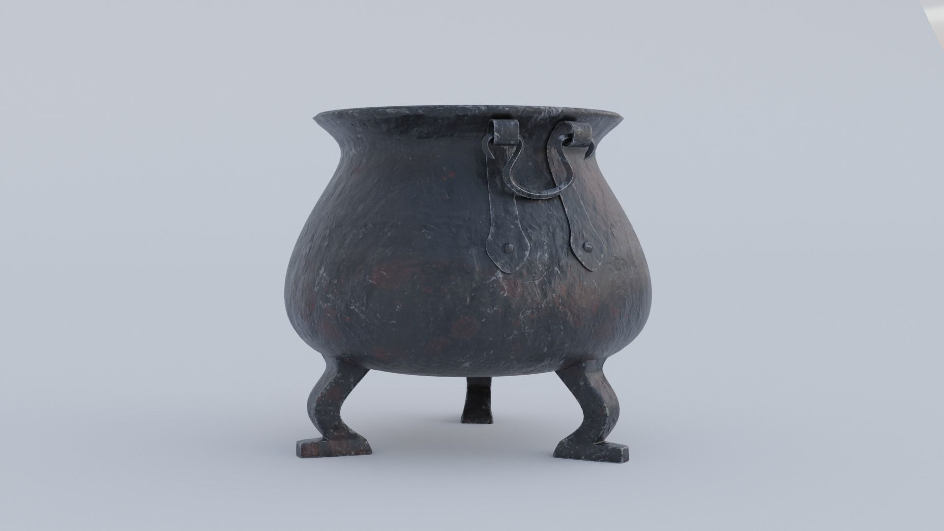 Forged Iron Cauldron with 4K Textures 3D model | CGTrader