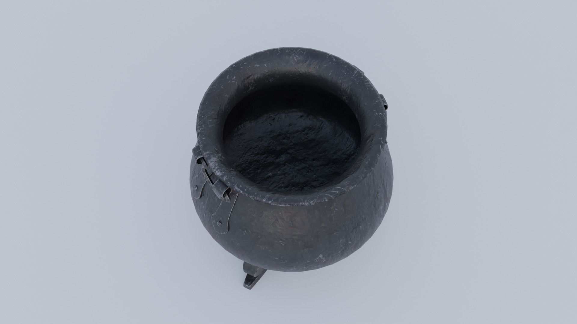 Forged Iron Cauldron with 4K Textures 3D model | CGTrader