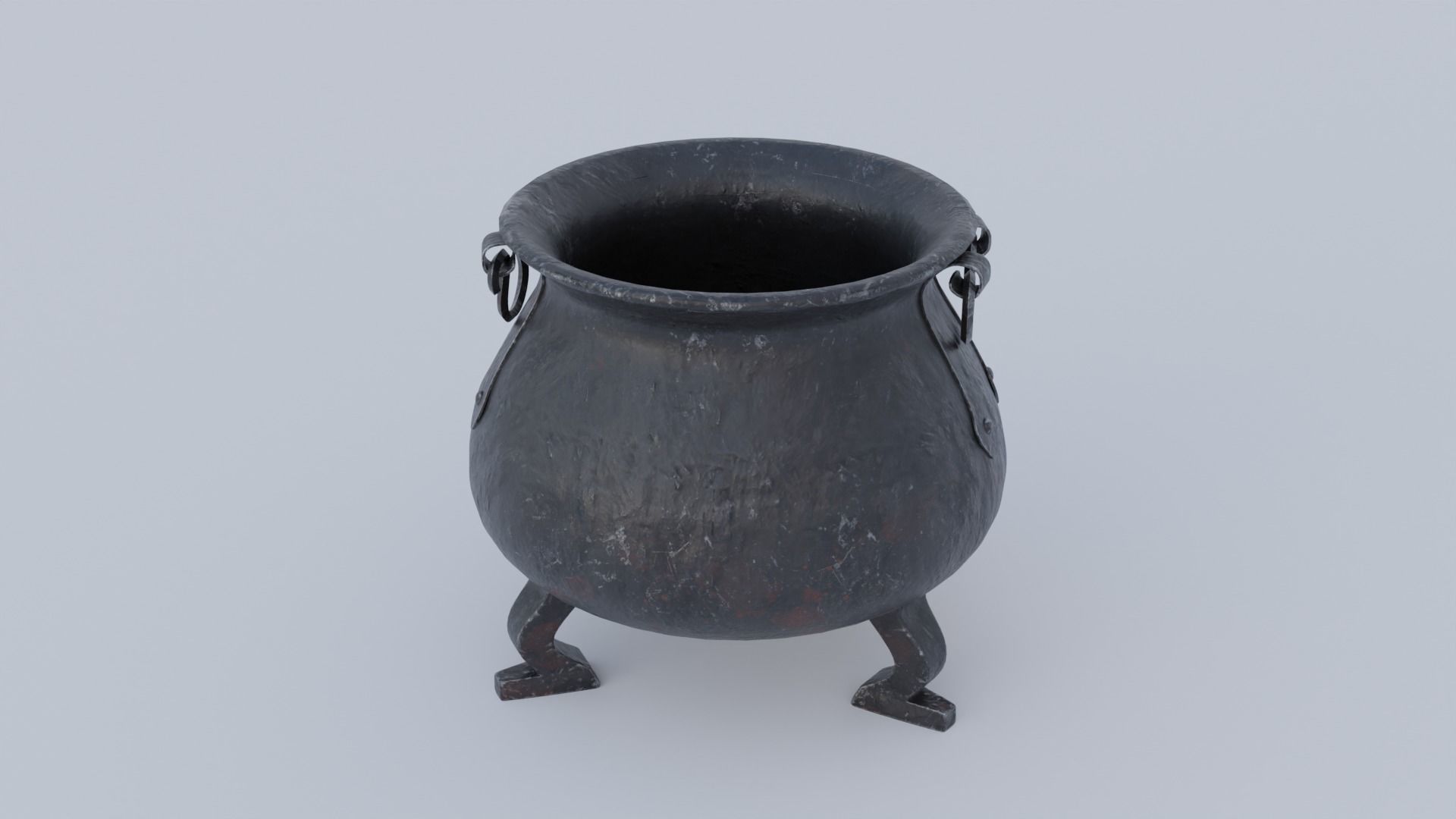 Forged Iron Cauldron with 4K Textures 3D model | CGTrader